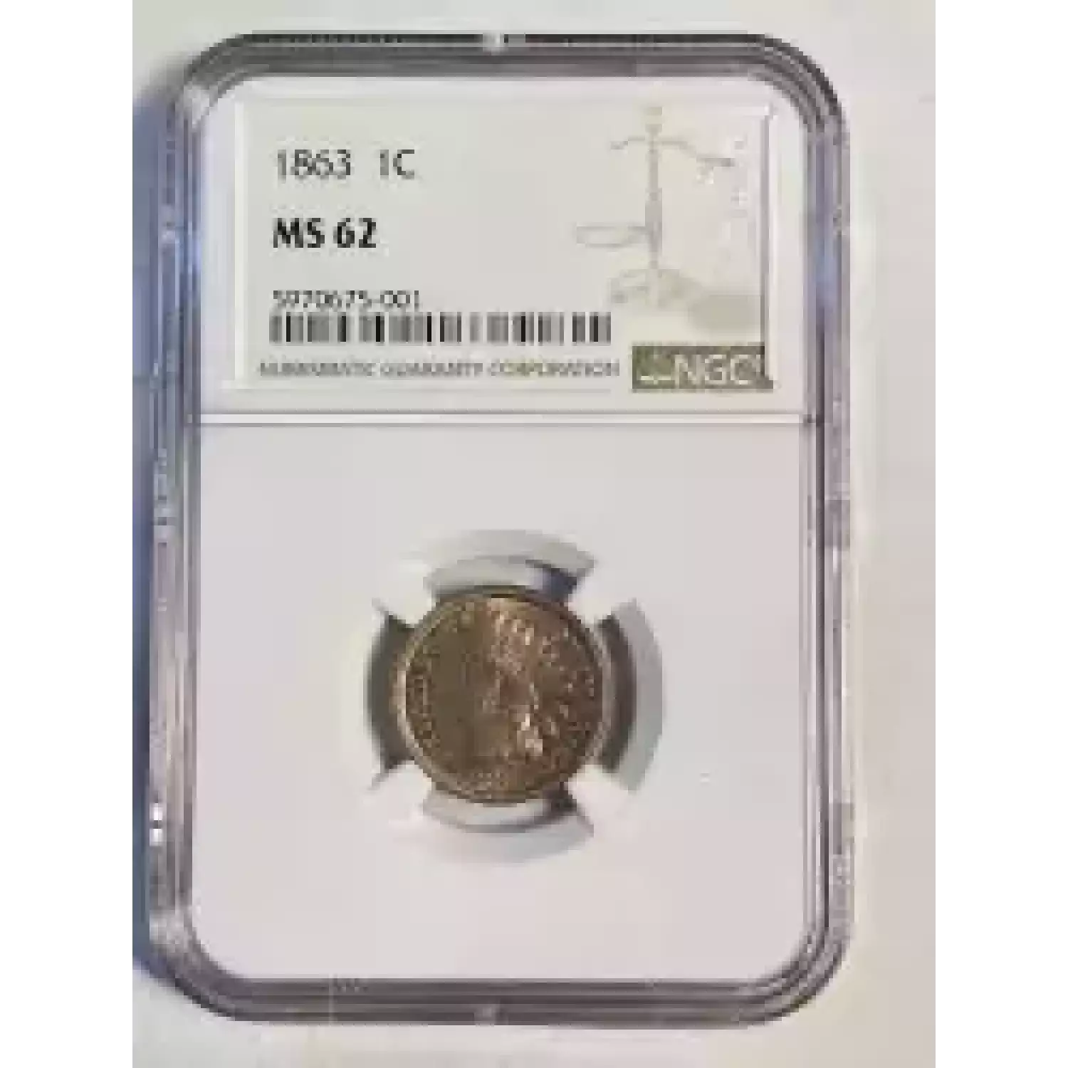1863 Small Cents Indian Head NGC MS-62 - Bob Paul Rare Coins