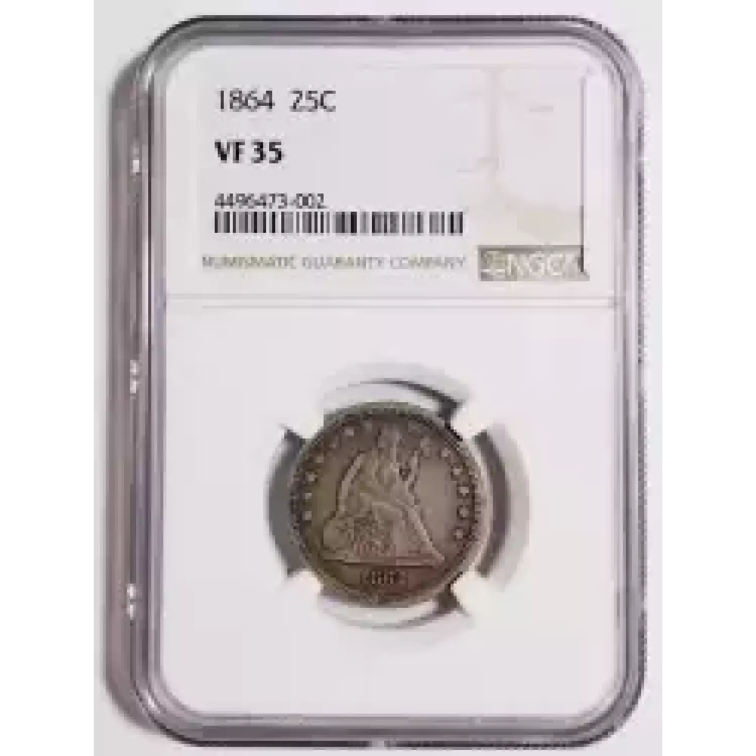 1864 Seated Liberty Quarter NGC VF-35 - Bob Paul Rare Coins