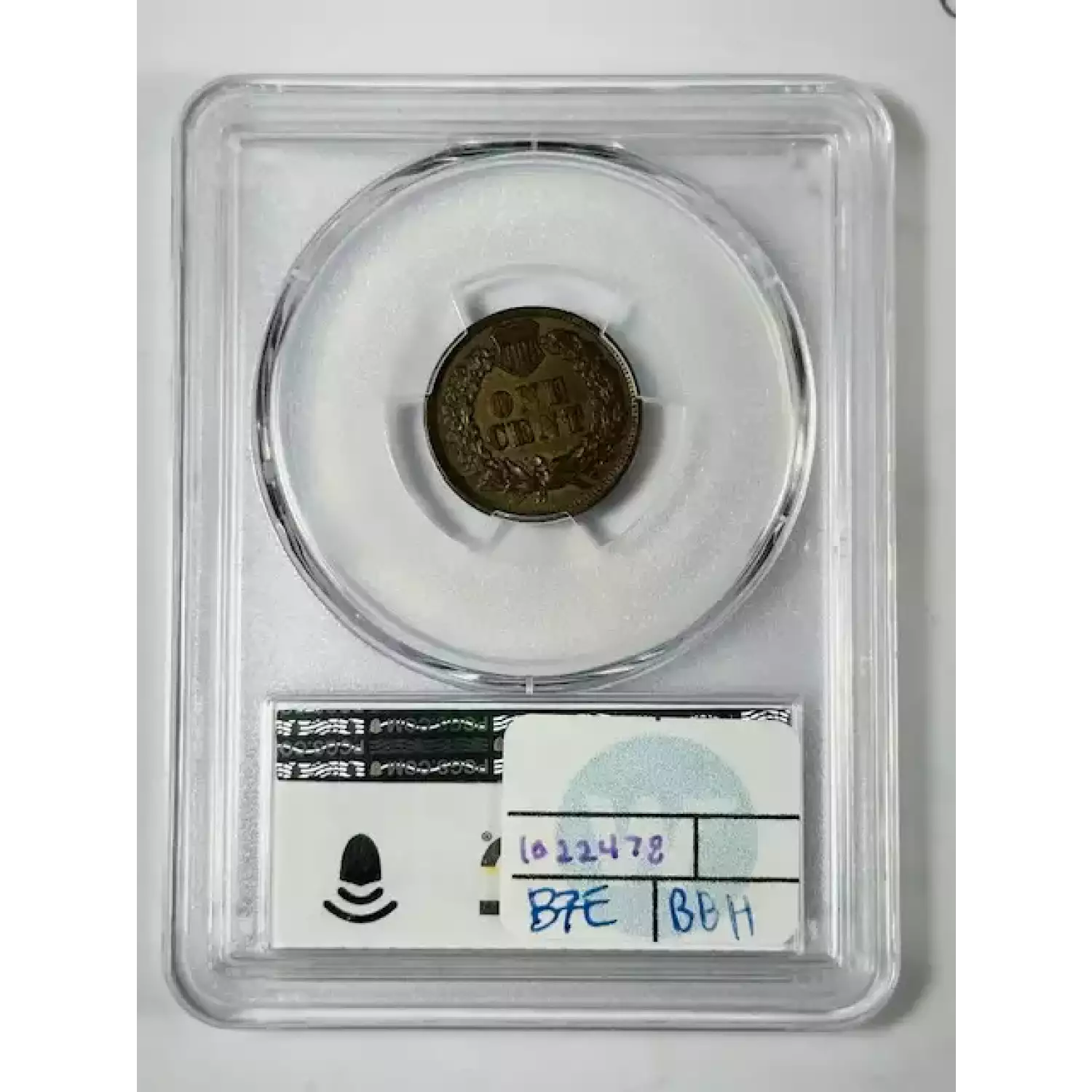 1865 Small Cents Indian Head PCGS AU-55 BN Fancy 5 - Bob Paul Rare Coins