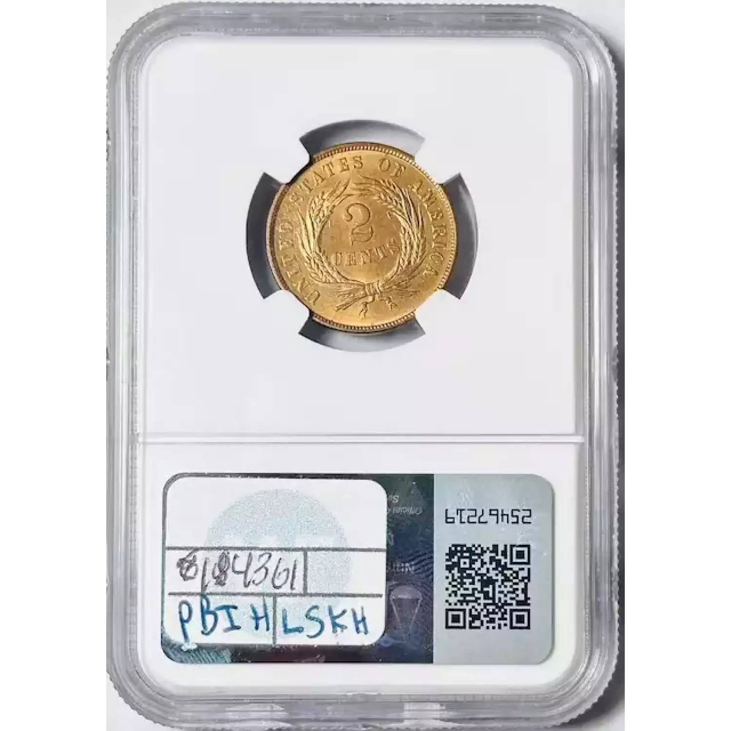 1866 Two cent piece NGC MS-66 RB - Bob Paul Rare Coins