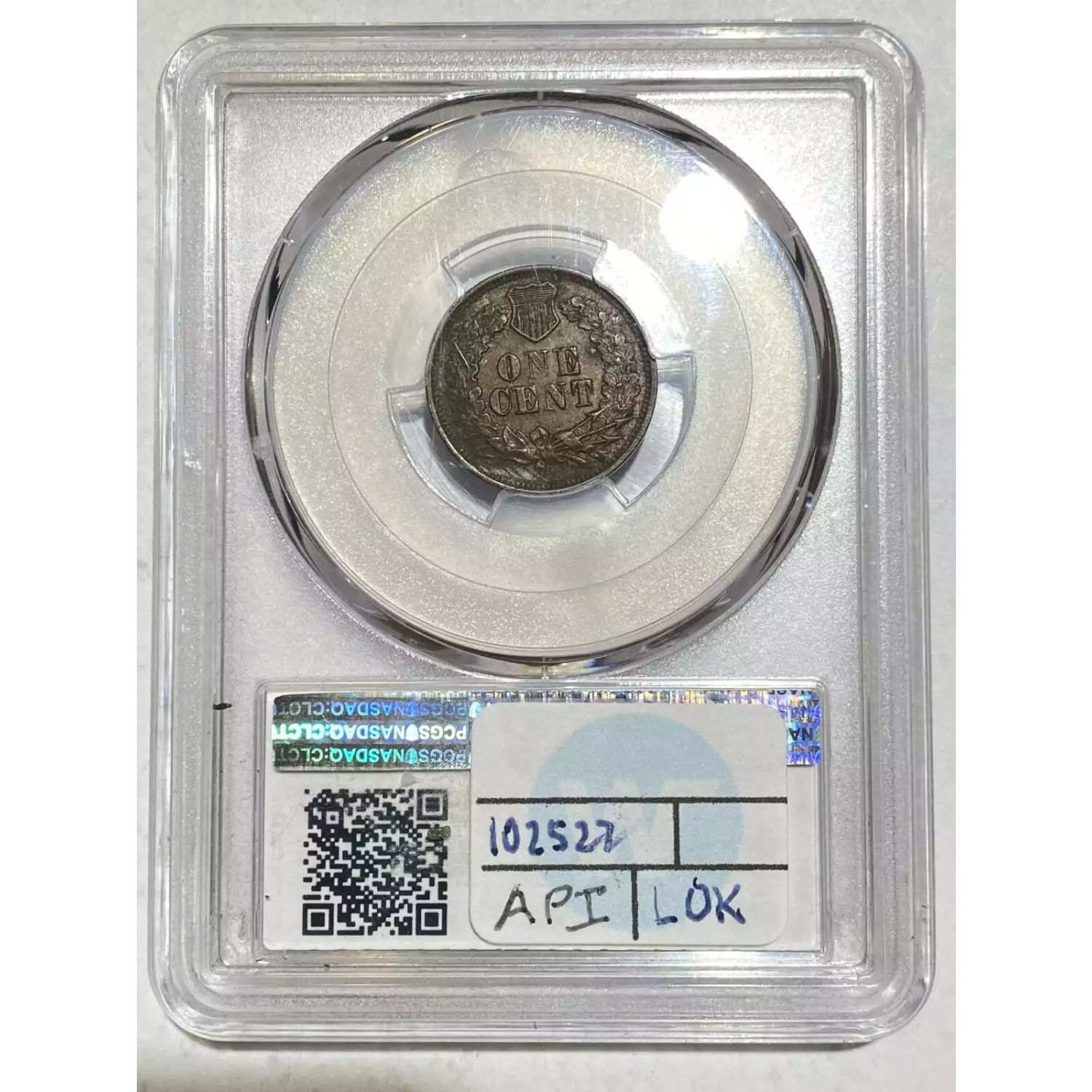 1867 Small Cents Indian Head PCGS AU-55 BN - Bob Paul Rare Coins