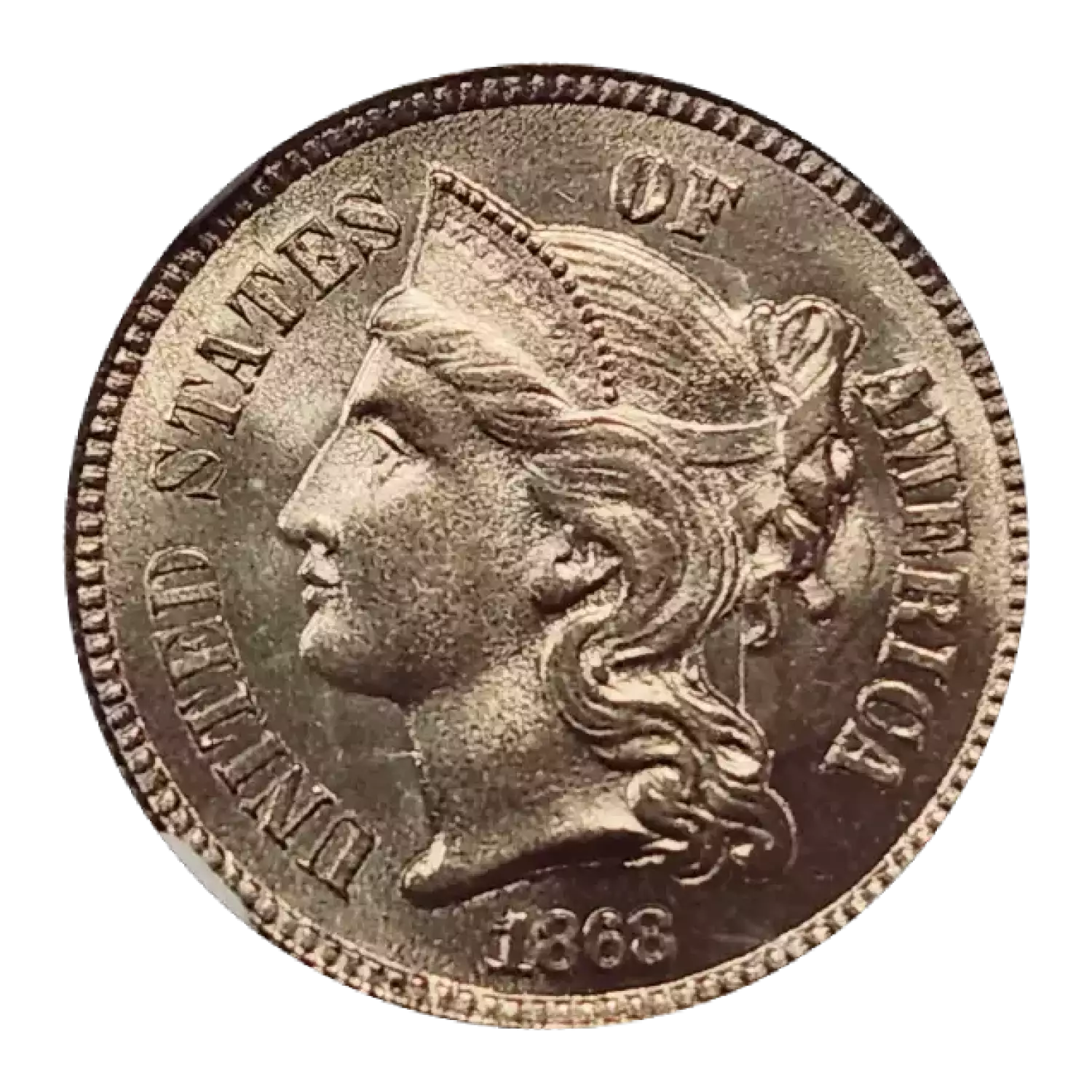 1868 Three Cent Pieces (Nickel) NGC MS-65 CAC - Bob Paul Rare Coins