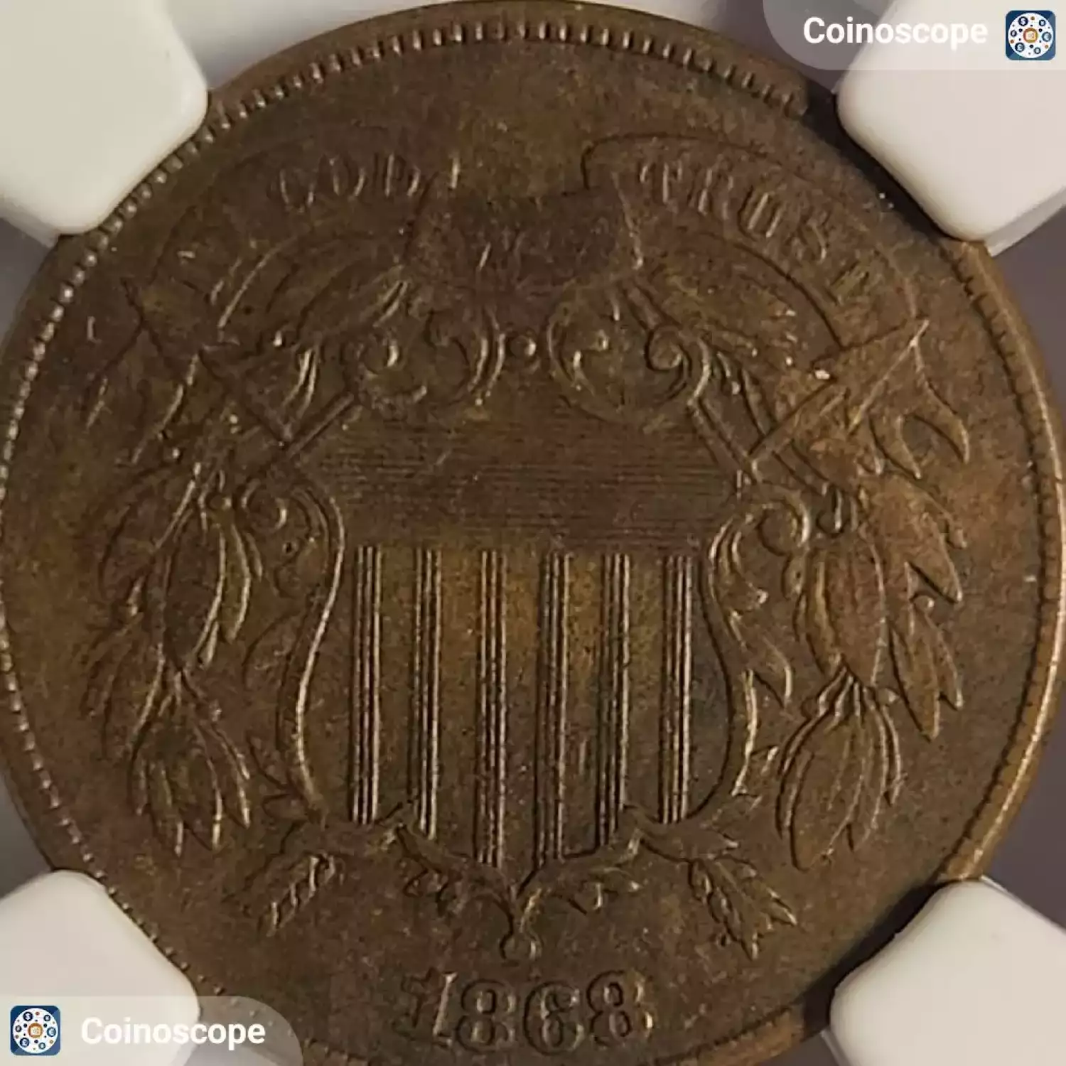 1868 Two cent piece NGC XF-40 BN - Bob Paul Rare Coins