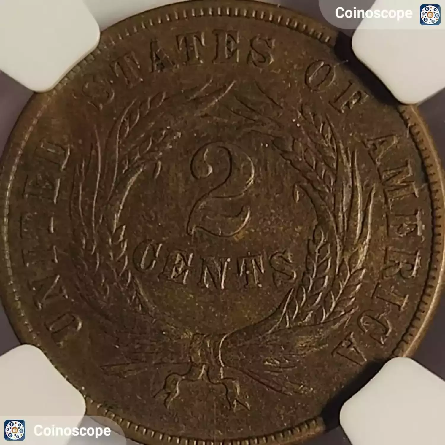 1868 Two cent piece NGC XF-40 BN - Bob Paul Rare Coins