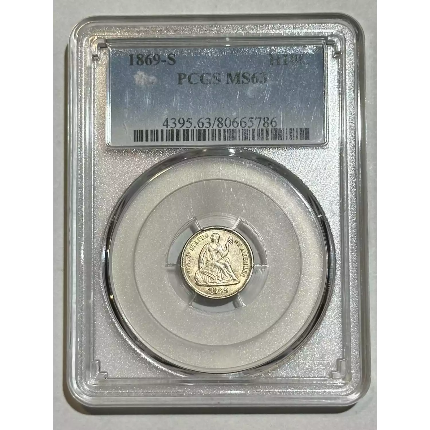 1869-S Liberty Seated Half Dime PCGS MS-63 - Bob Paul Rare Coins