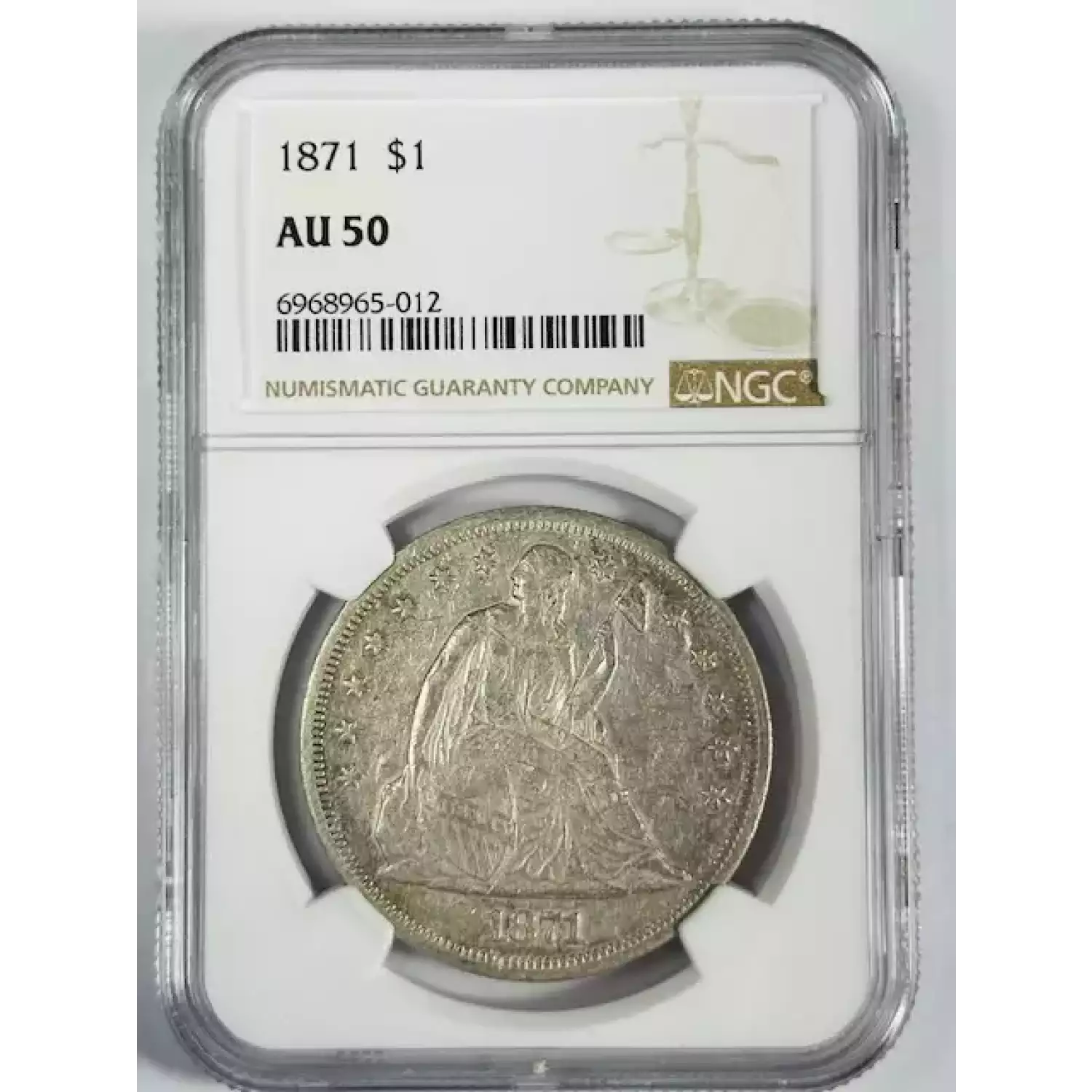 1871 Liberty Seated Silver Dollars NGC AU-50 - Bob Paul Rare Coins