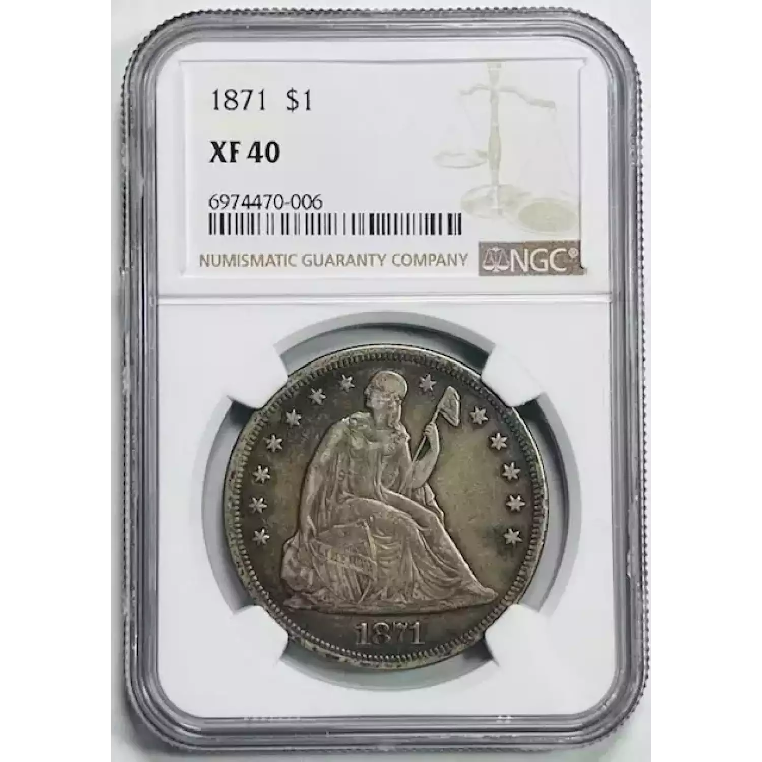 1871 Liberty Seated Silver Dollars NGC XF-40 - Bob Paul Rare Coins
