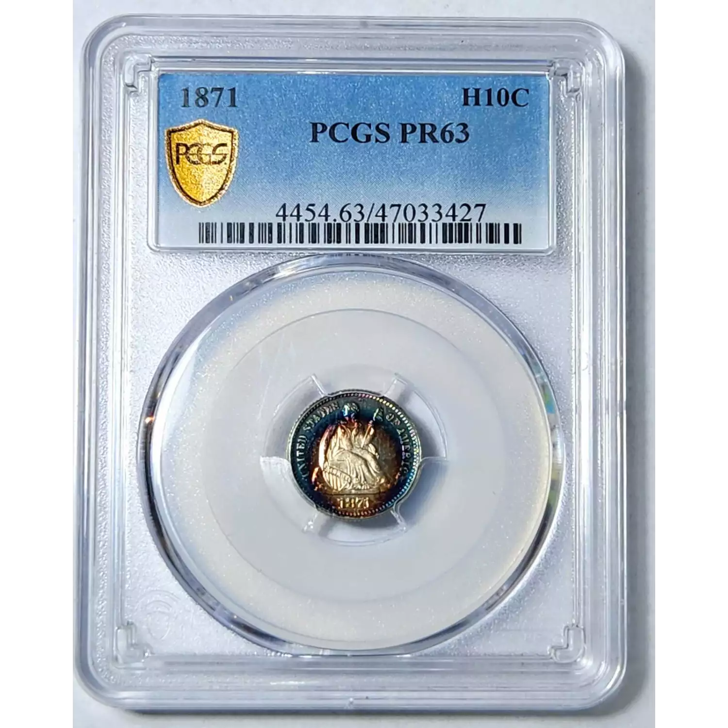 1871 Liberty Seated Half Dime PCGS PR-63 - Bob Paul Rare Coins