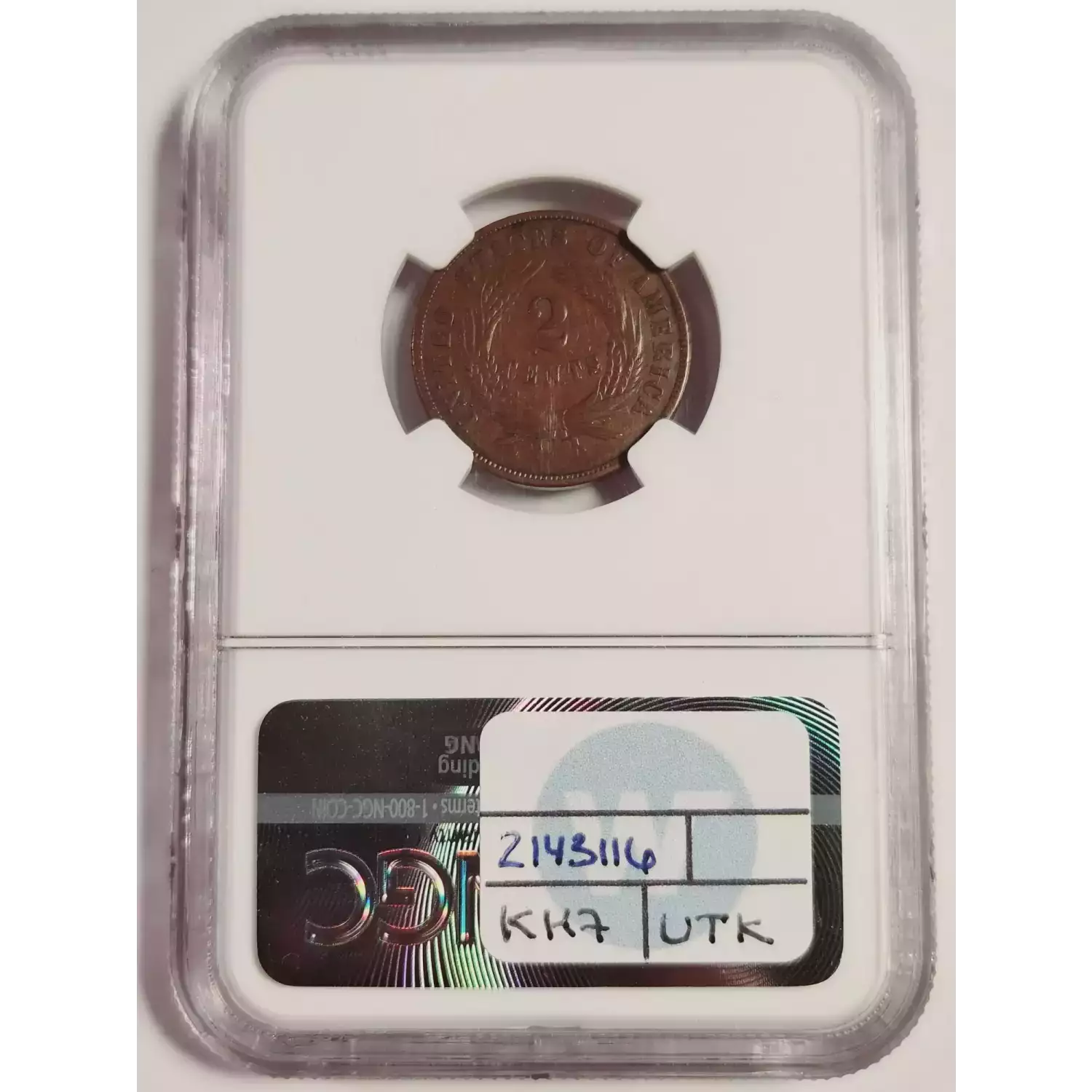 1872 Two cent piece NGC VF-35 BN - Bob Paul Rare Coins
