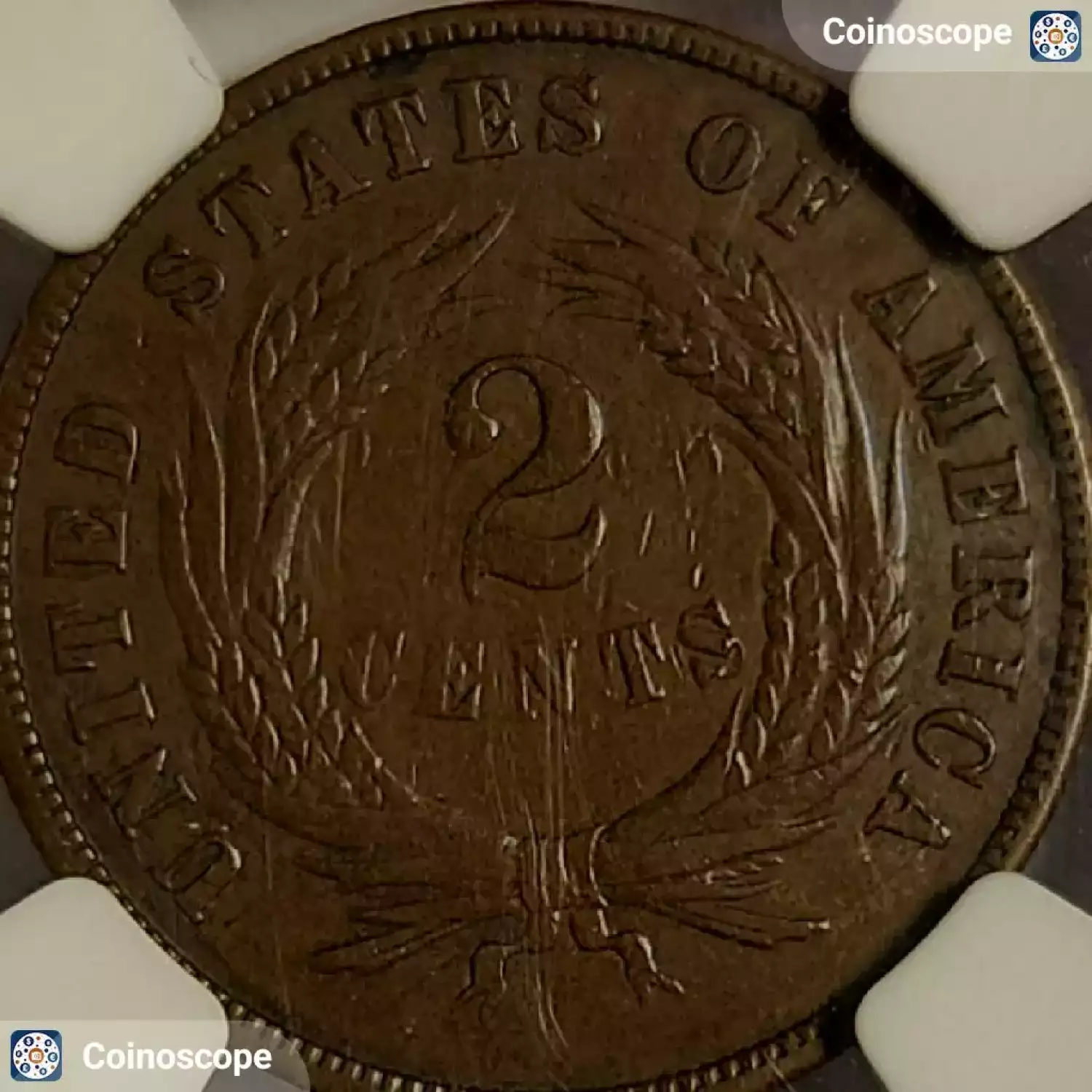 1872 Two cent piece NGC VF-35 BN - Bob Paul Rare Coins