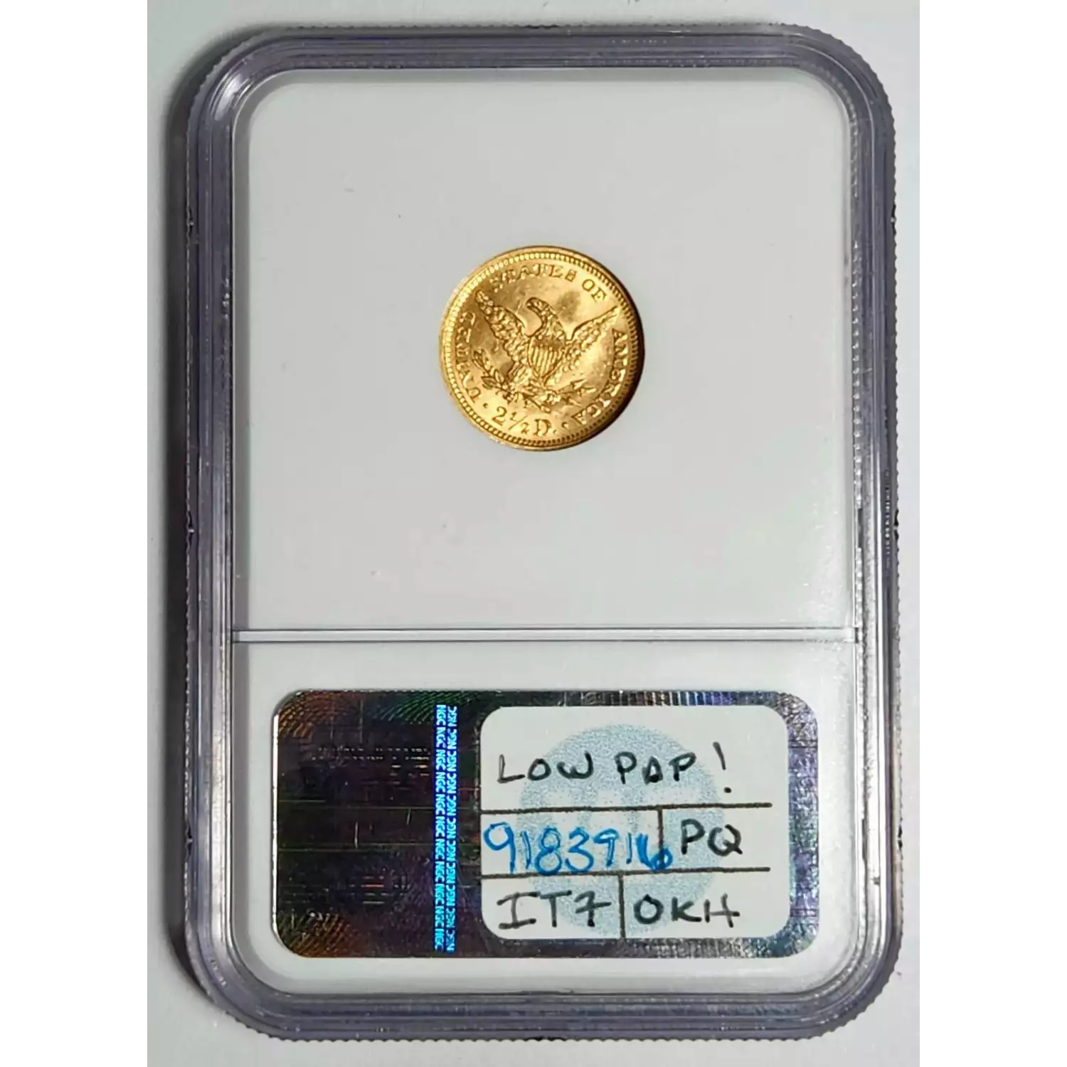 1873 $2.50 Gold Liberty Head Quarter Eagle NGC MS-63 - OPEN 3 - PQ - LOW POP! - Bob Paul Rare Coins