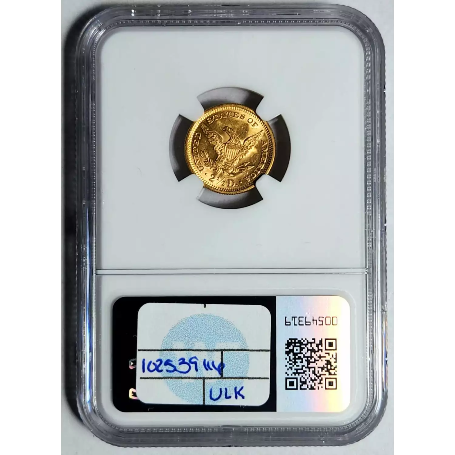1873 $2.50 Gold Liberty Head Quarter Eagle NGC MS-63 - CLOSED 3 - Bob Paul Rare Coins