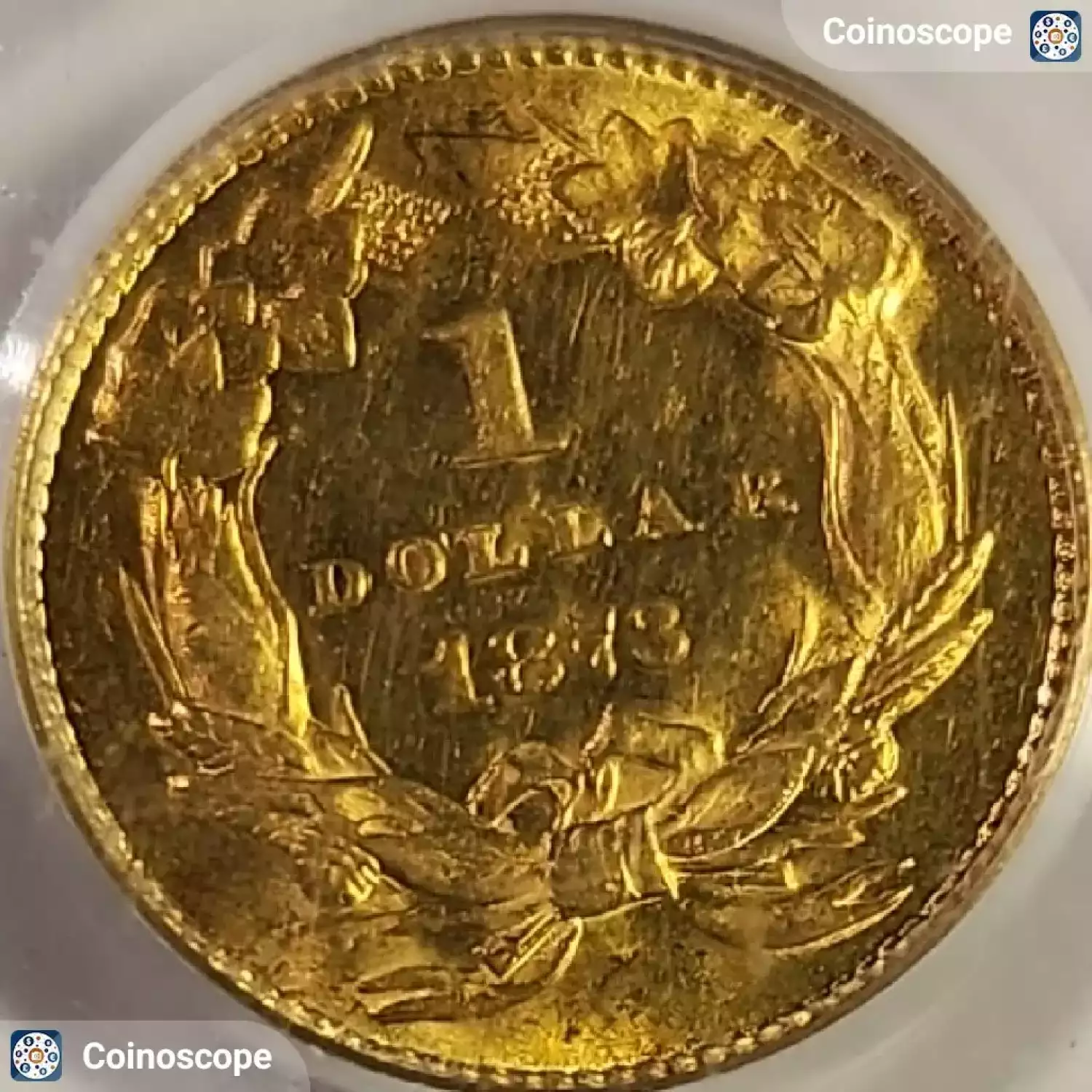 1873 Indian Princess Large Head Gold Dollar PCGS MS-62 - Old Green Holder - OGH Open 3 - Bob ...