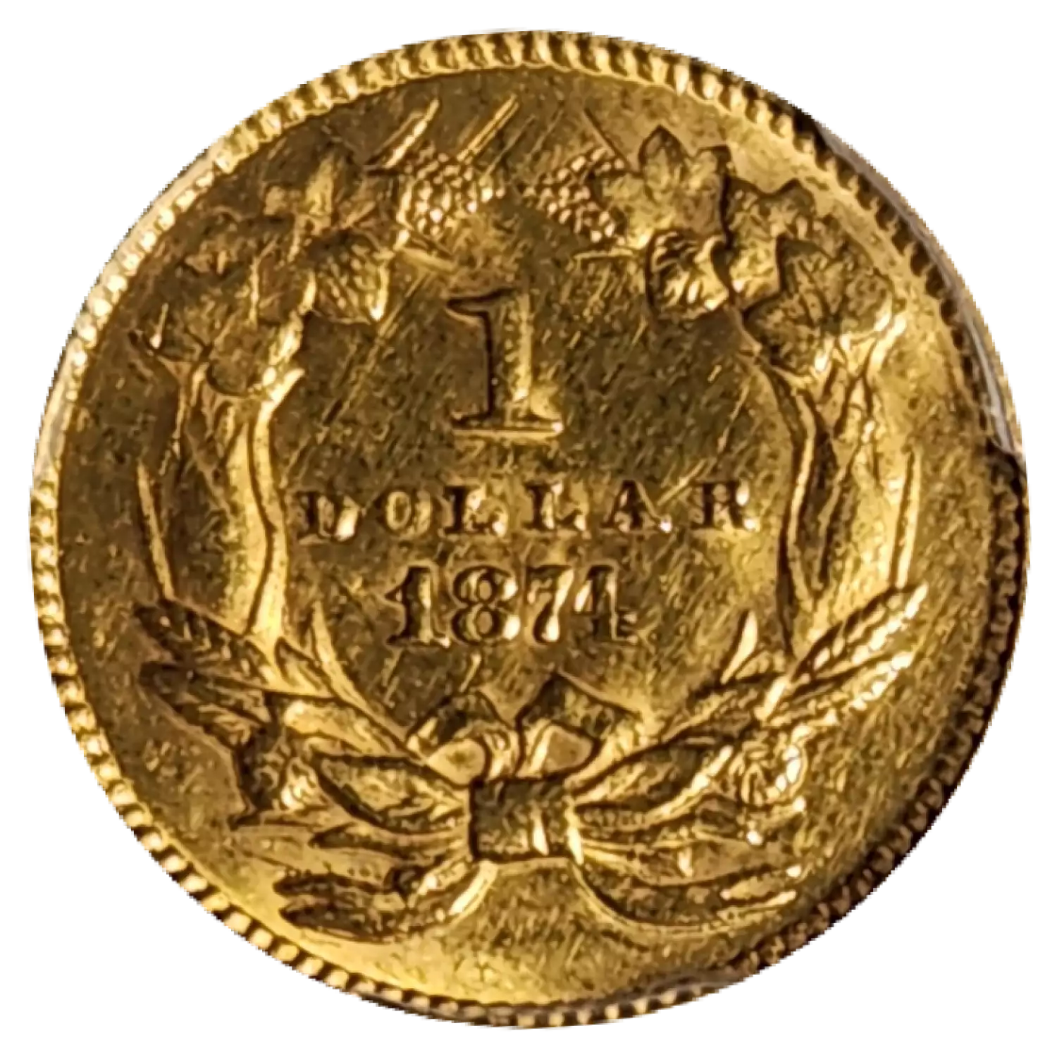 1874 Indian Princess Large Head Gold Dollar PCGS AU-58 - Bob Paul Rare ...