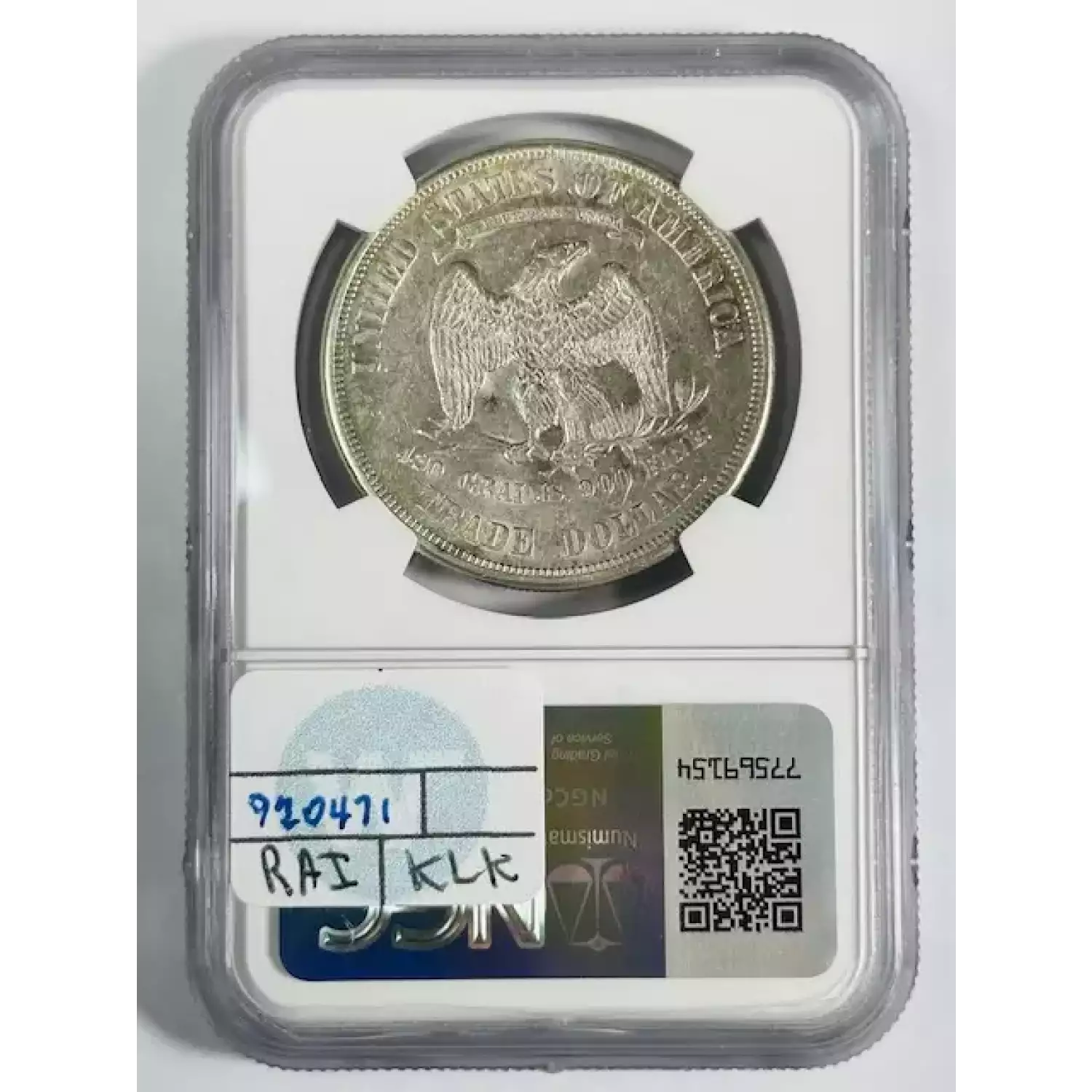 1875-S Silver Dollars Trade Dollars NGC AU-53 - Bob Paul Rare Coins