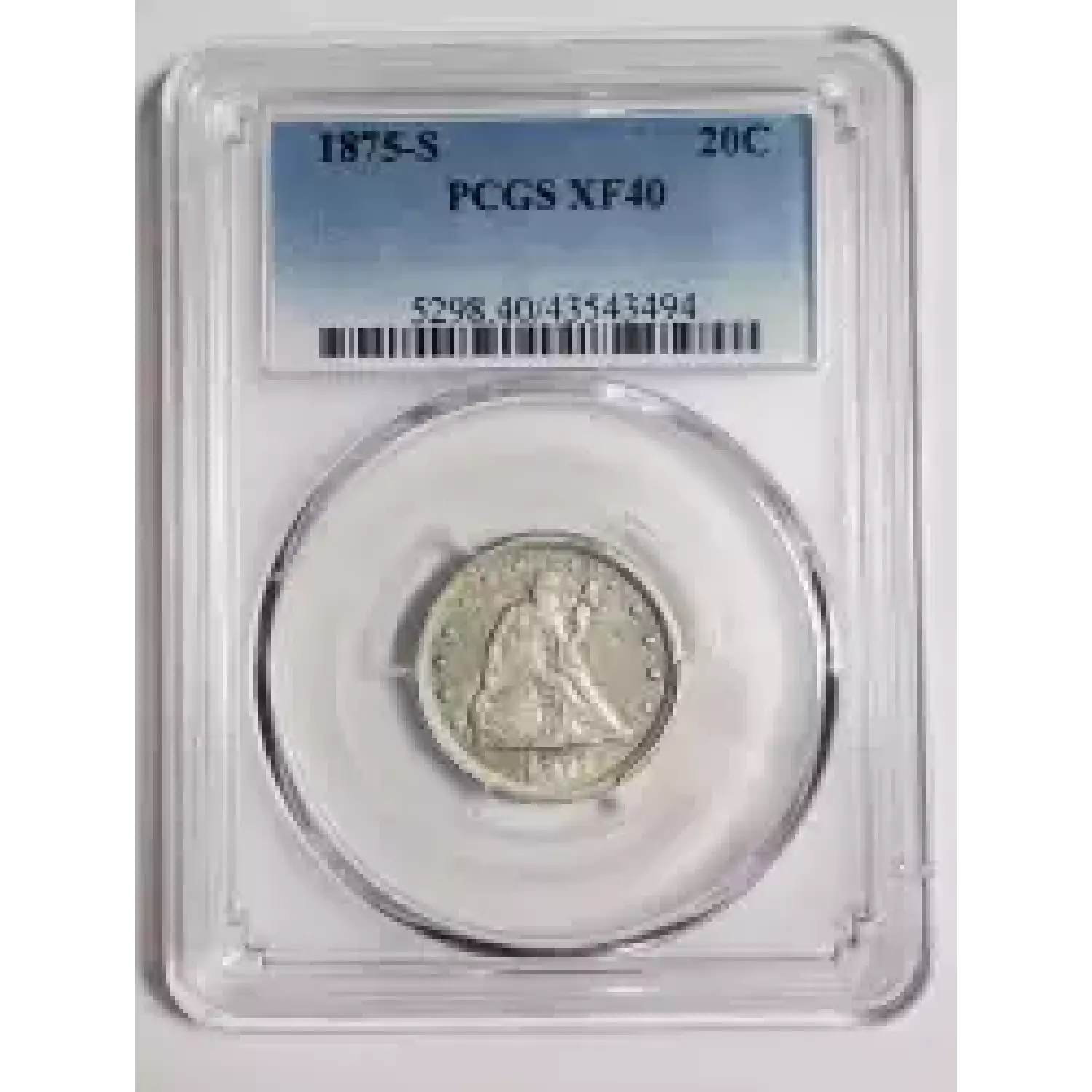 1875-S Seated Liberty Twenty Cents PCGS XF-40 - Bob Paul Rare Coins