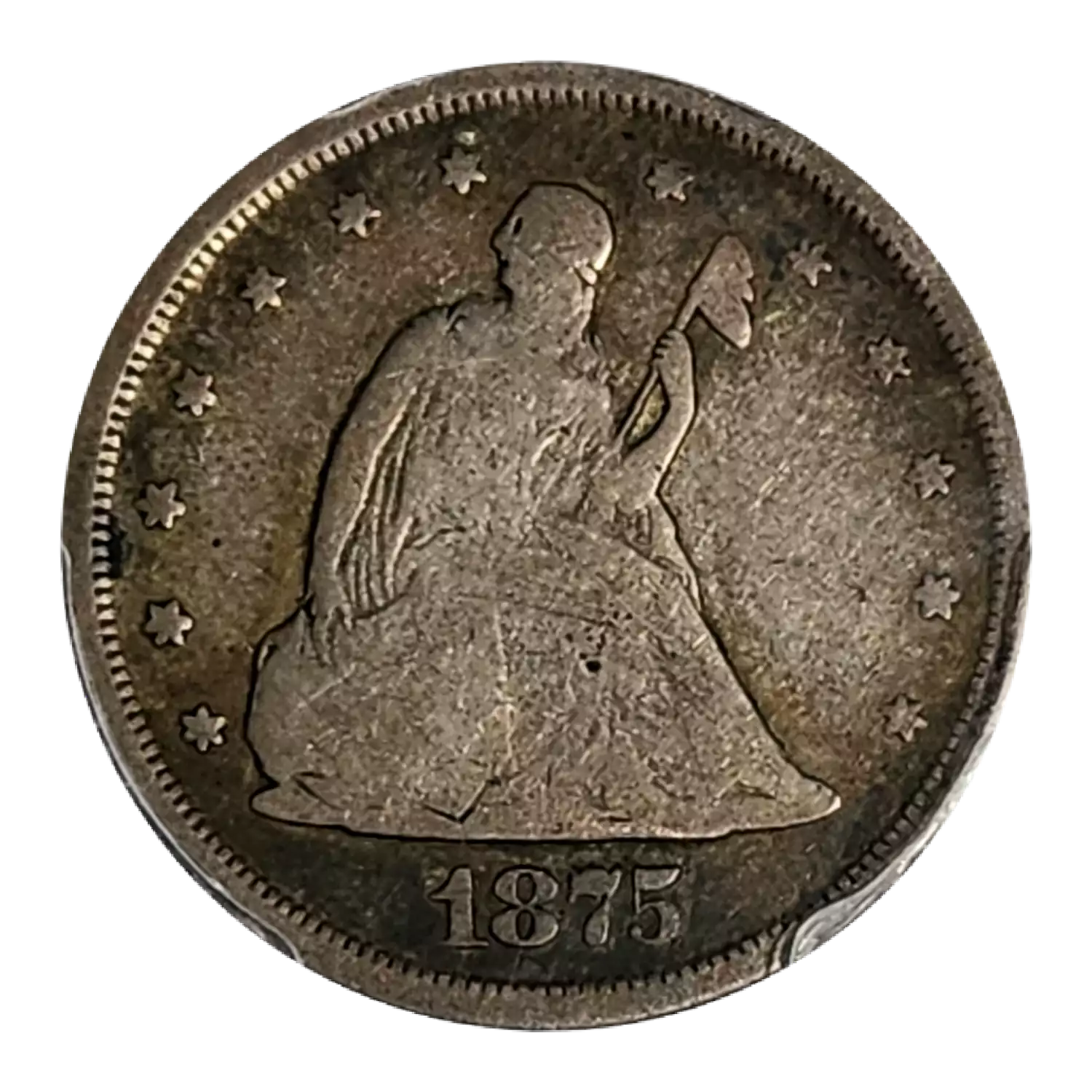 1875-S Seated Liberty Twenty Cents PCGS VG-10 - Bob Paul Rare Coins