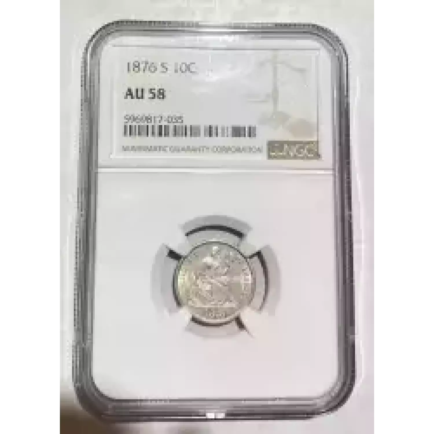 1876-S Liberty Seated Dime NGC AU-58 - Bob Paul Rare Coins