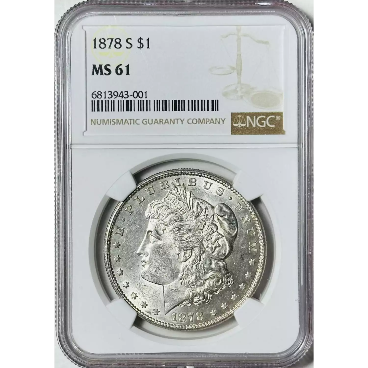 1878-S Morgan Silver Dollar NGC MS-61 - Bob Paul Rare Coins