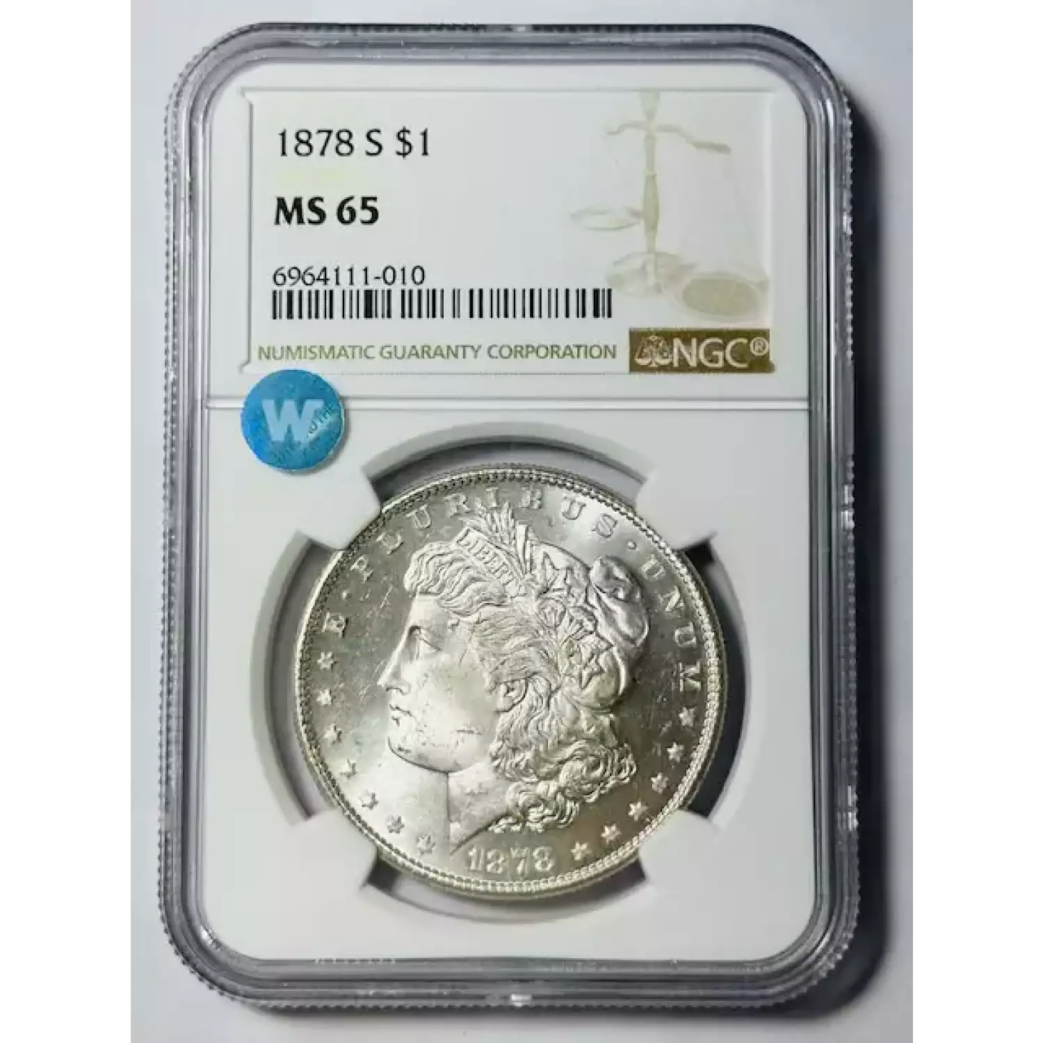 1878-S Morgan Silver Dollar NGC MS-65 Sight White - Bob Paul Rare Coins