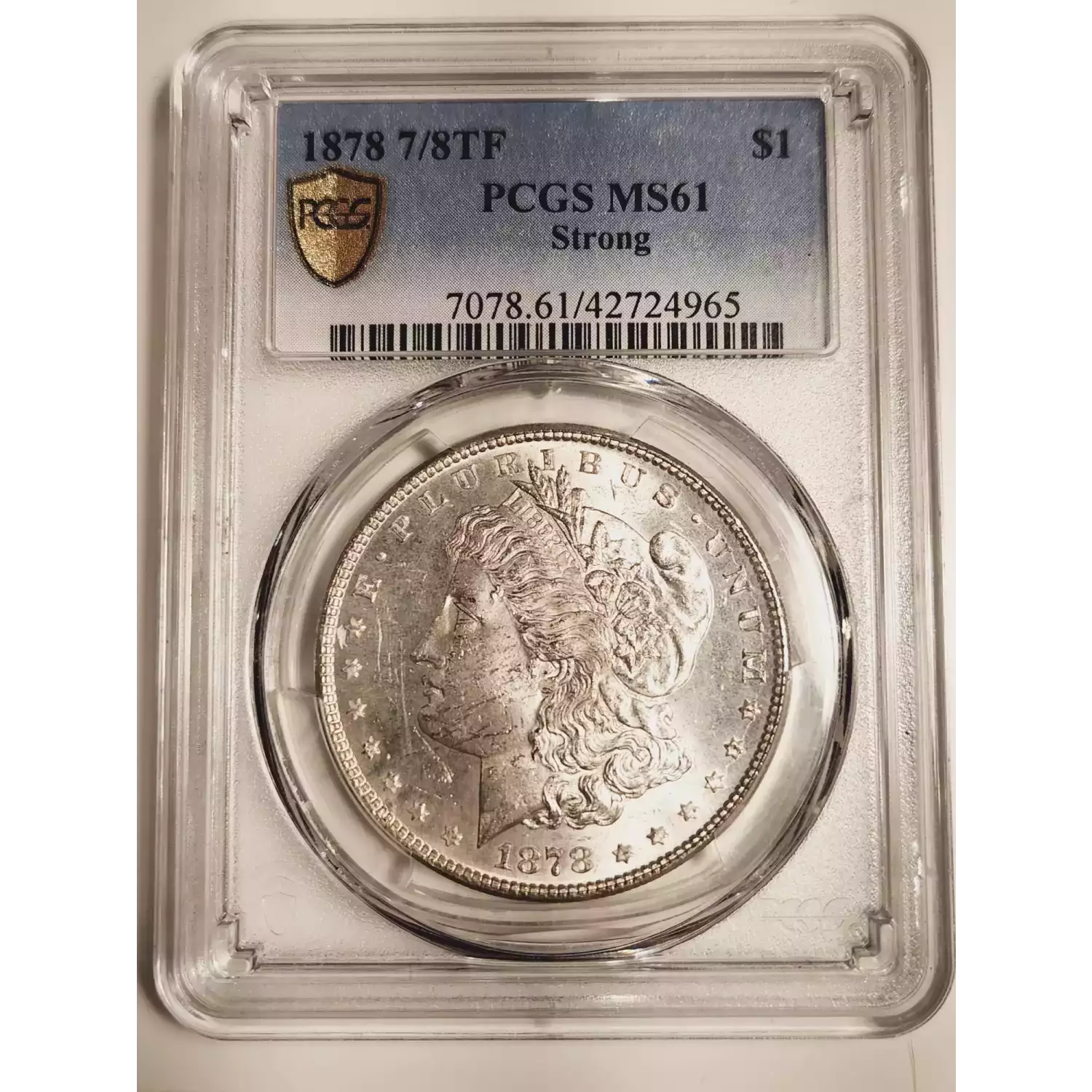 1878 Morgan Silver Dollar PCGS MS-61 7/8TF Strong - Bob Paul Rare Coins