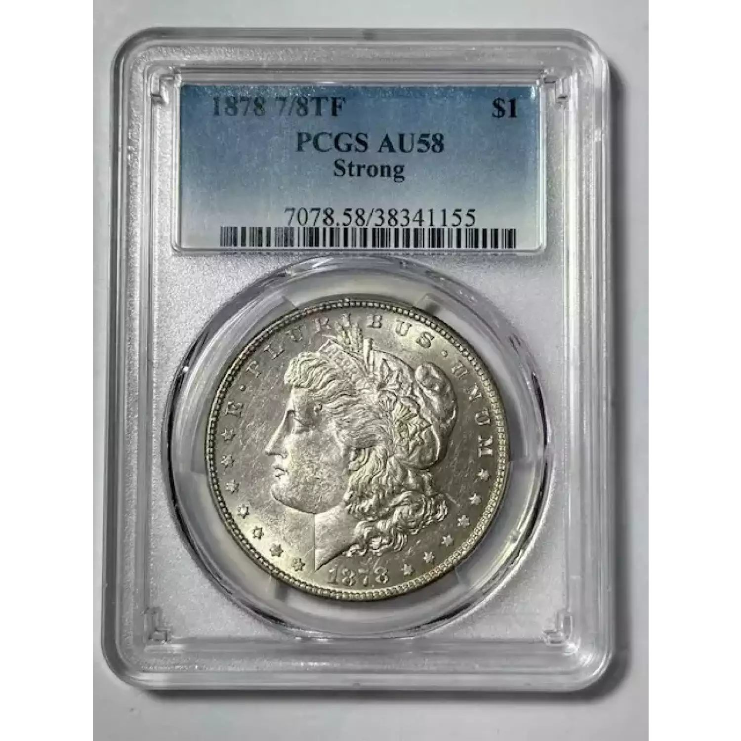 1878 Morgan Silver Dollar PCGS AU-58 7/8TF Strong - Bob Paul Rare Coins