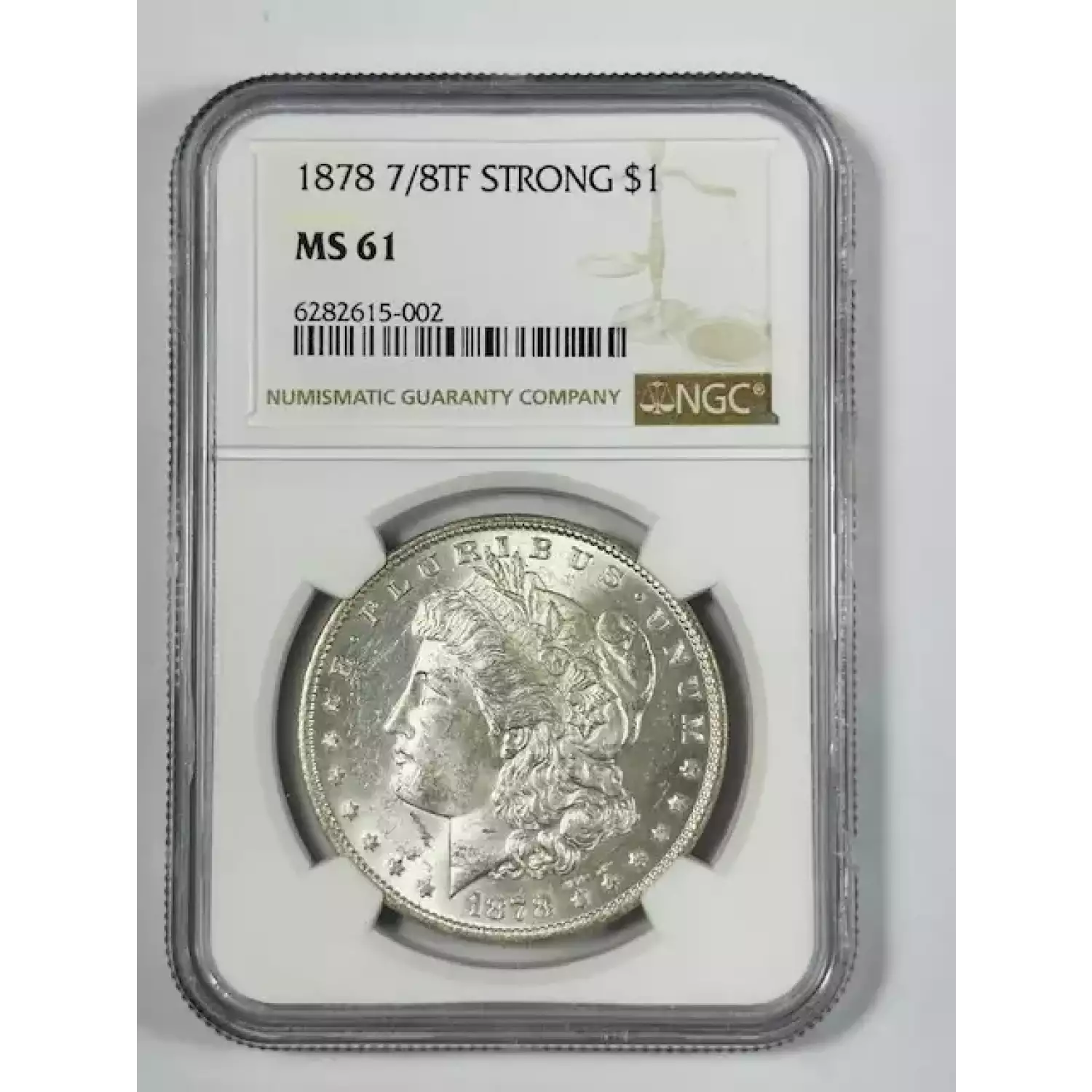 1878 Morgan Silver Dollar NGC MS-61 7/8TF White Coin! - Bob Paul Rare Coins