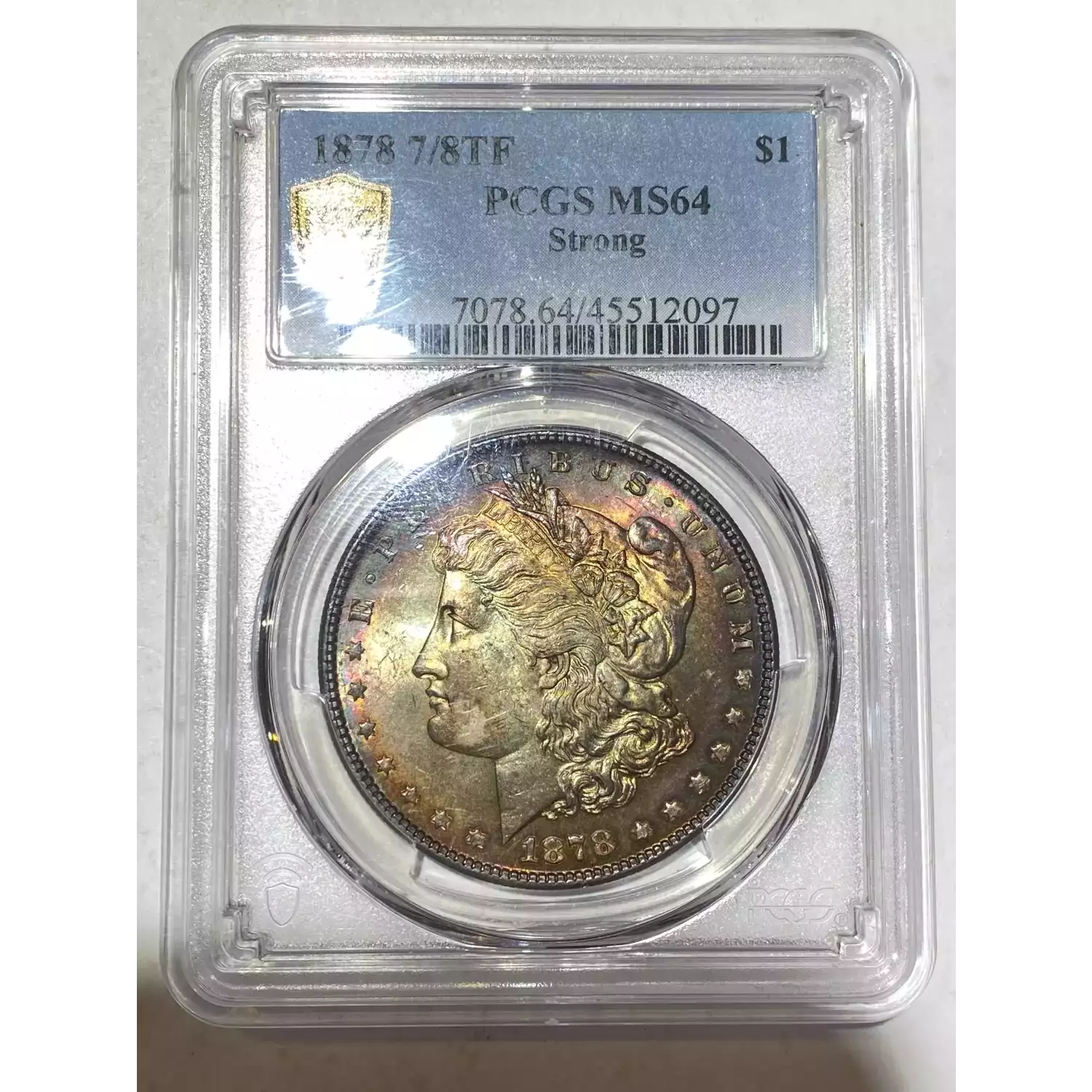 1878 Morgan Silver Dollar PCGS MS-64 7/8TF Strong - Bob Paul Rare Coins