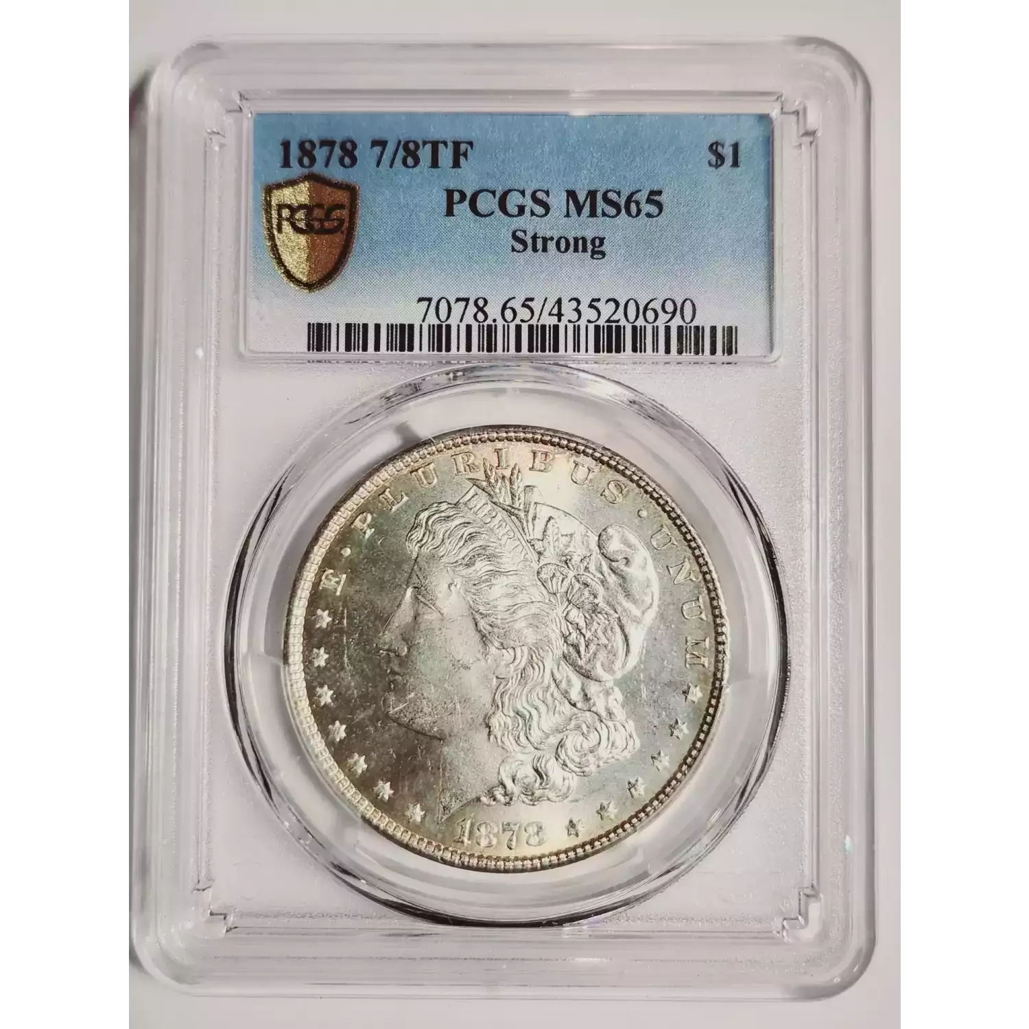 1878 Morgan Silver Dollar PCGS MS-65 7/8TF Strong - Bob Paul Rare Coins