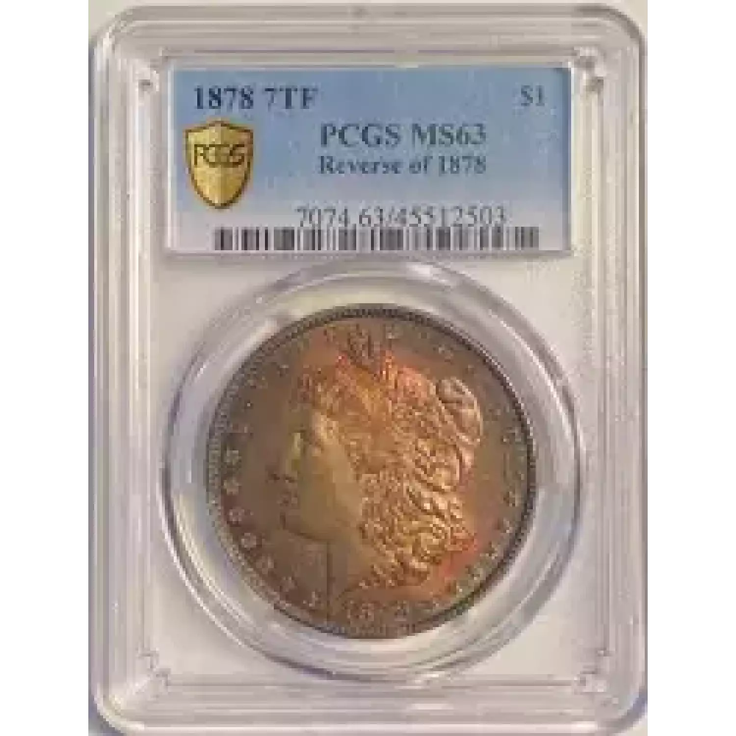 1878 Morgan Silver Dollar PCGS MS-63 7TF, Reverse of 1878 - Bob Paul ...