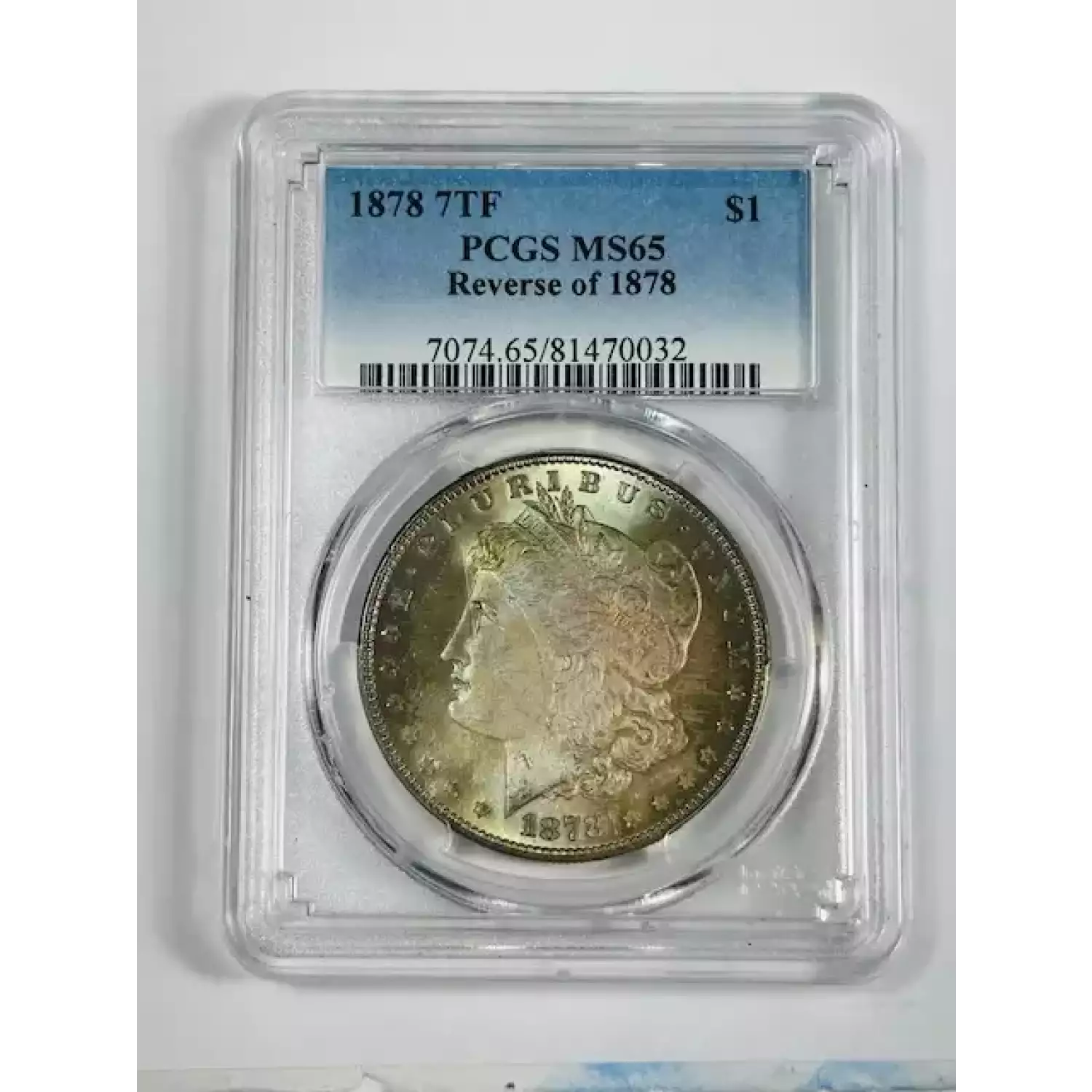 1878 Morgan Silver Dollar PCGS MS-65 7TF, Reverse of 1878- Pretty ...