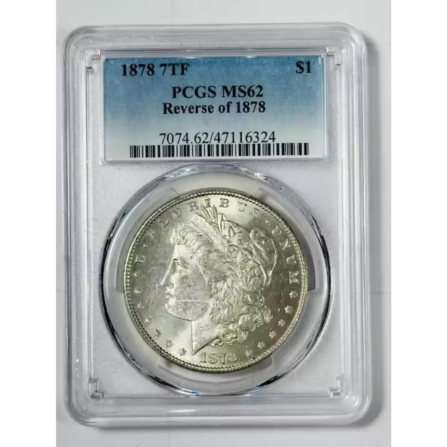 1878 Morgan Silver Dollar PCGS MS-62 7TF, Reverse of 1878- White - Bob ...