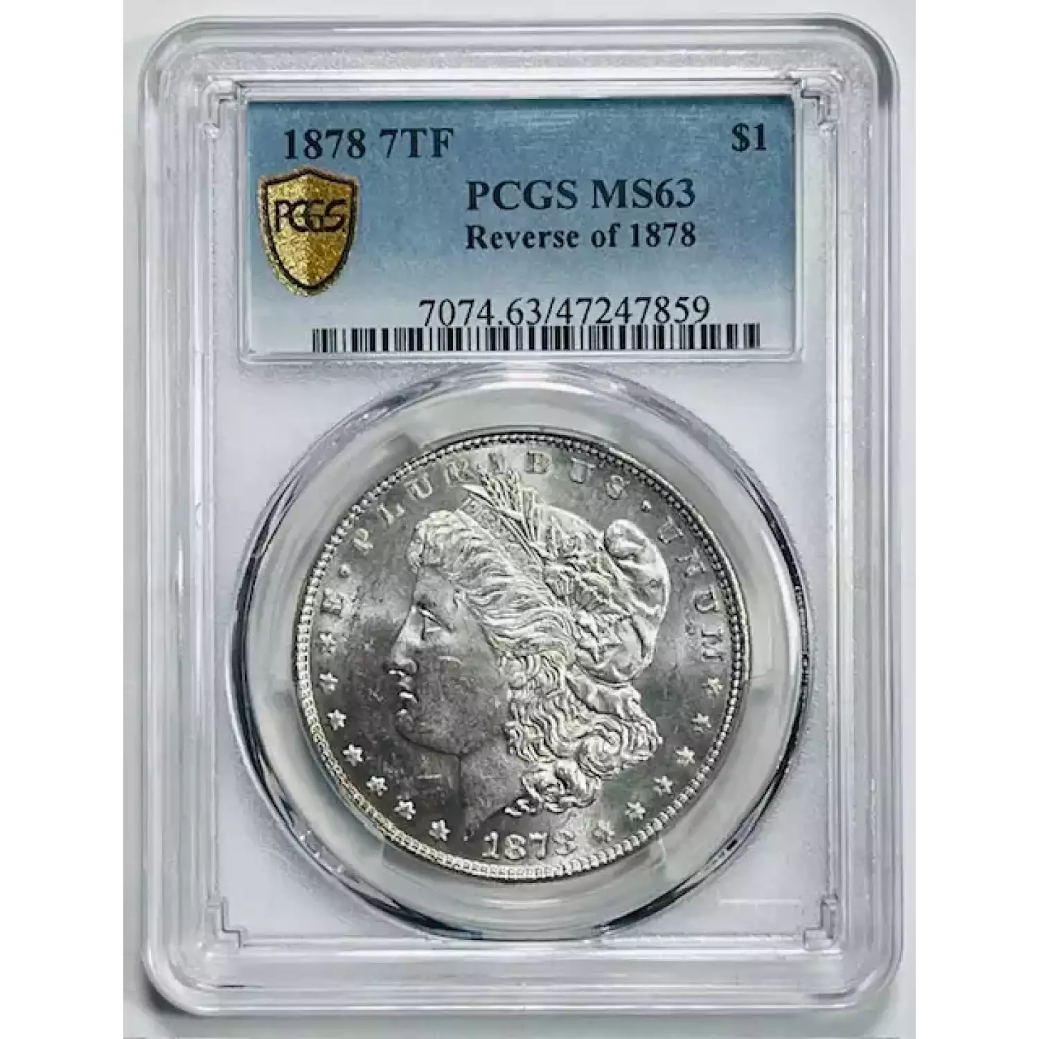 1878 Morgan Silver Dollar PCGS MS-63 7TF White! - Bob Paul Rare Coins