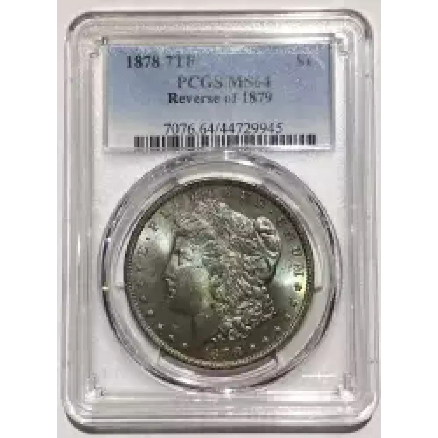 1878 Morgan Silver Dollar PCGS MS-64 7TF, Reverse of 1879 - Bob Paul ...