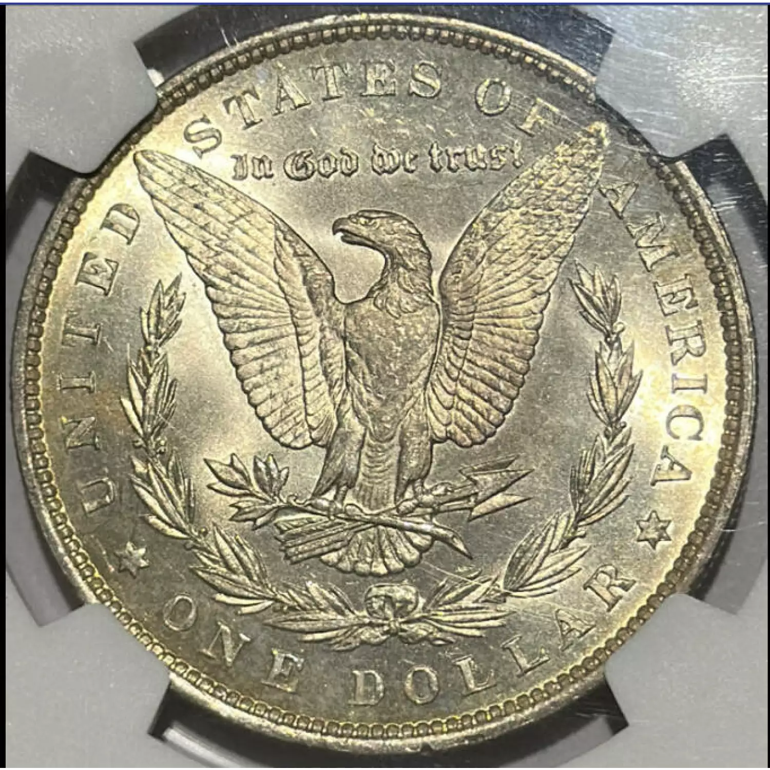 1878 Morgan Silver Dollar NGC MS-65 7TF 7TF REV OF 79' - COLORS - Bob Paul Rare Coins