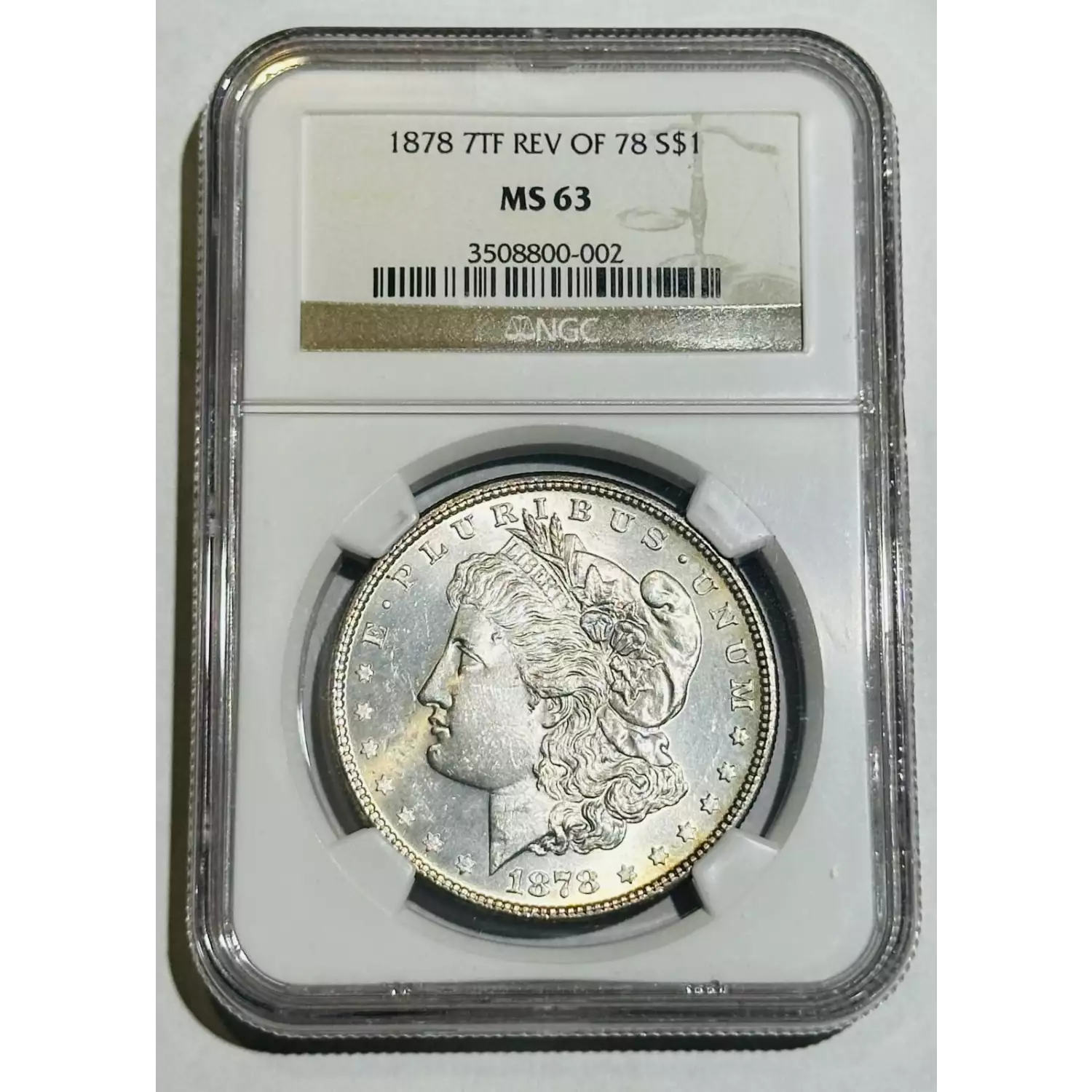 1878 Morgan Silver Dollar NGC MS-63 7TF - Bob Paul Rare Coins