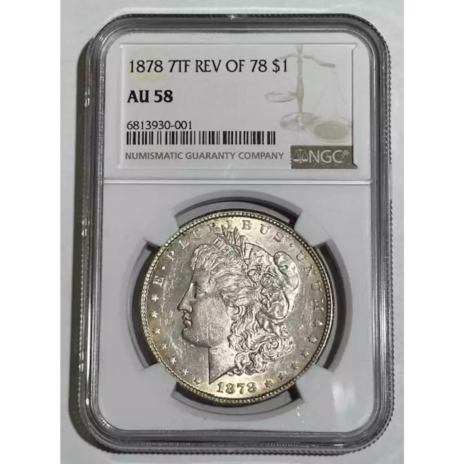 1878 Morgan Silver Dollar NGC AU-58 7TF - Bob Paul Rare Coins