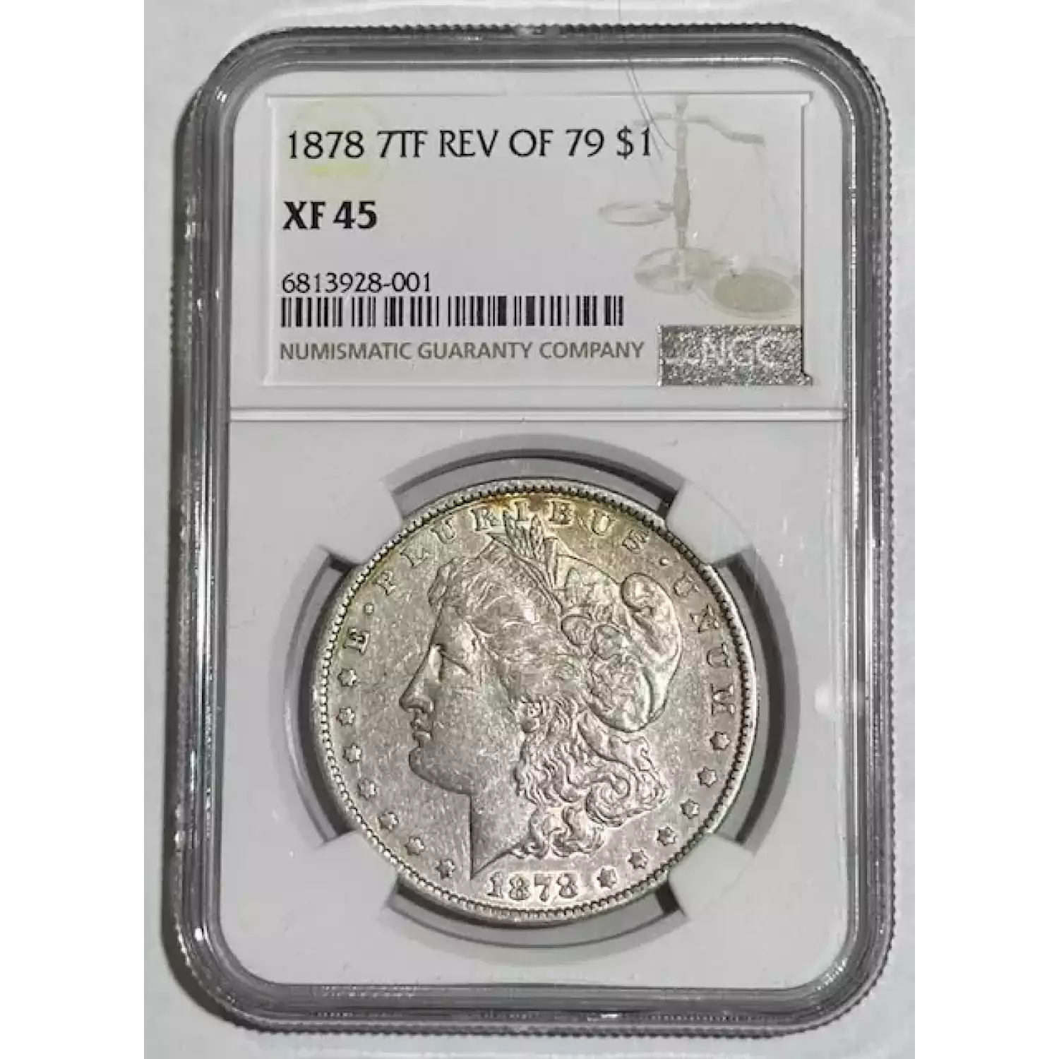 1878 Morgan Silver Dollar NGC XF-45 7TF - Bob Paul Rare Coins
