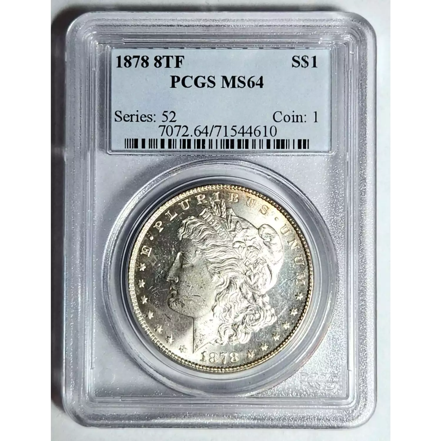 1878 Morgan Silver Dollar PCGS MS-64 8TF - Bob Paul Rare Coins