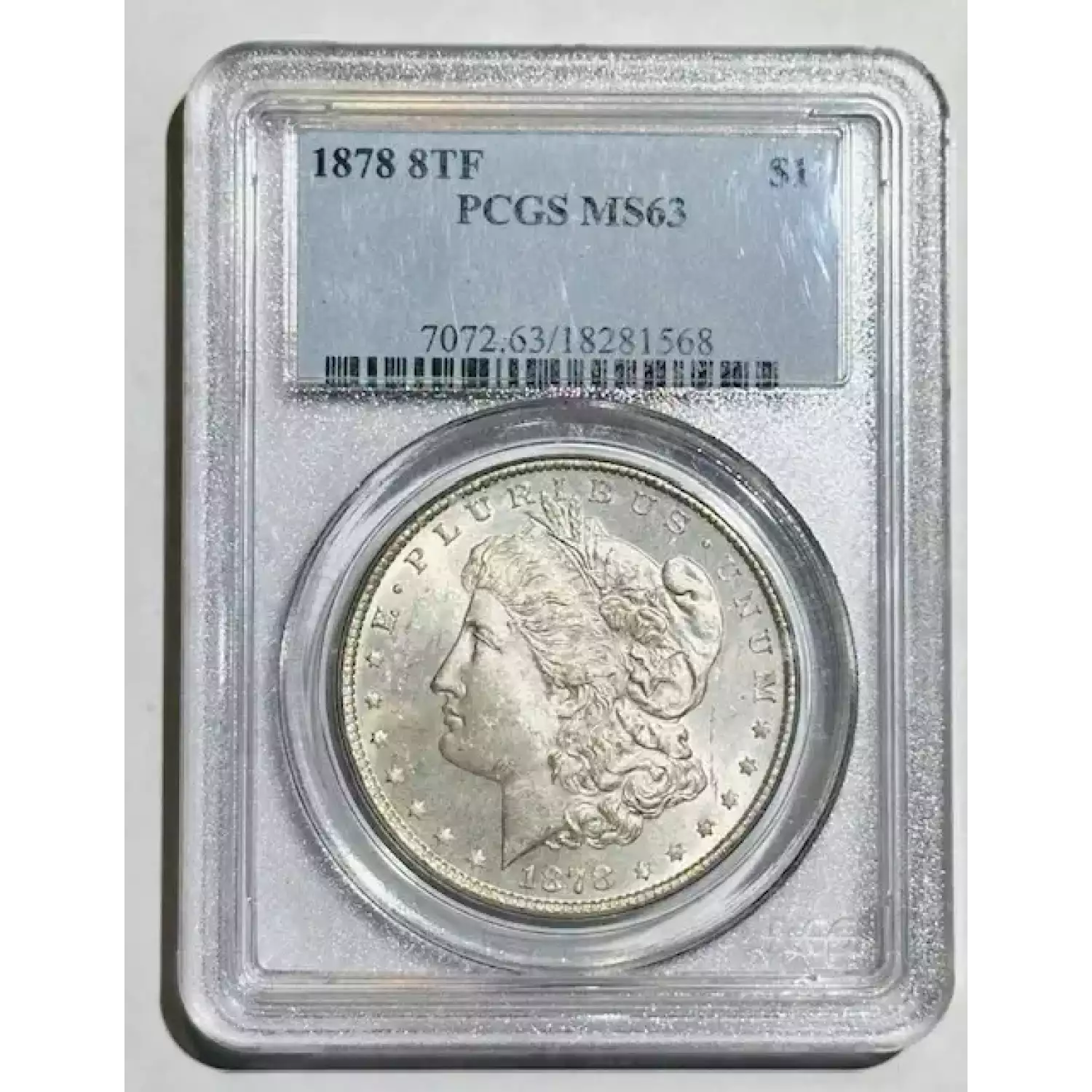 1878 Morgan Silver Dollar PCGS MS-63 8TF- PQ! - Bob Paul Rare Coins