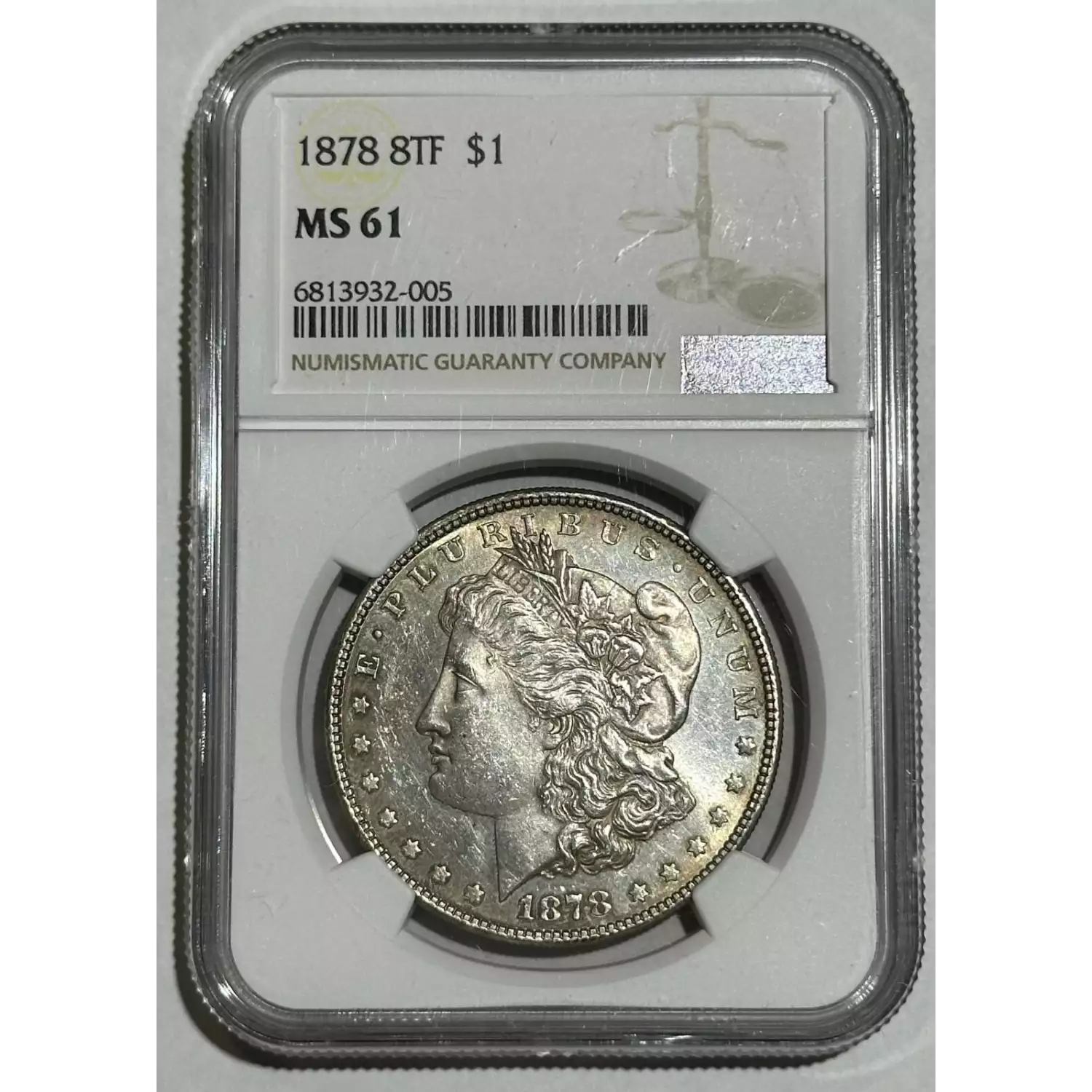 1878 Morgan Silver Dollar NGC MS-61 8TF - Bob Paul Rare Coins