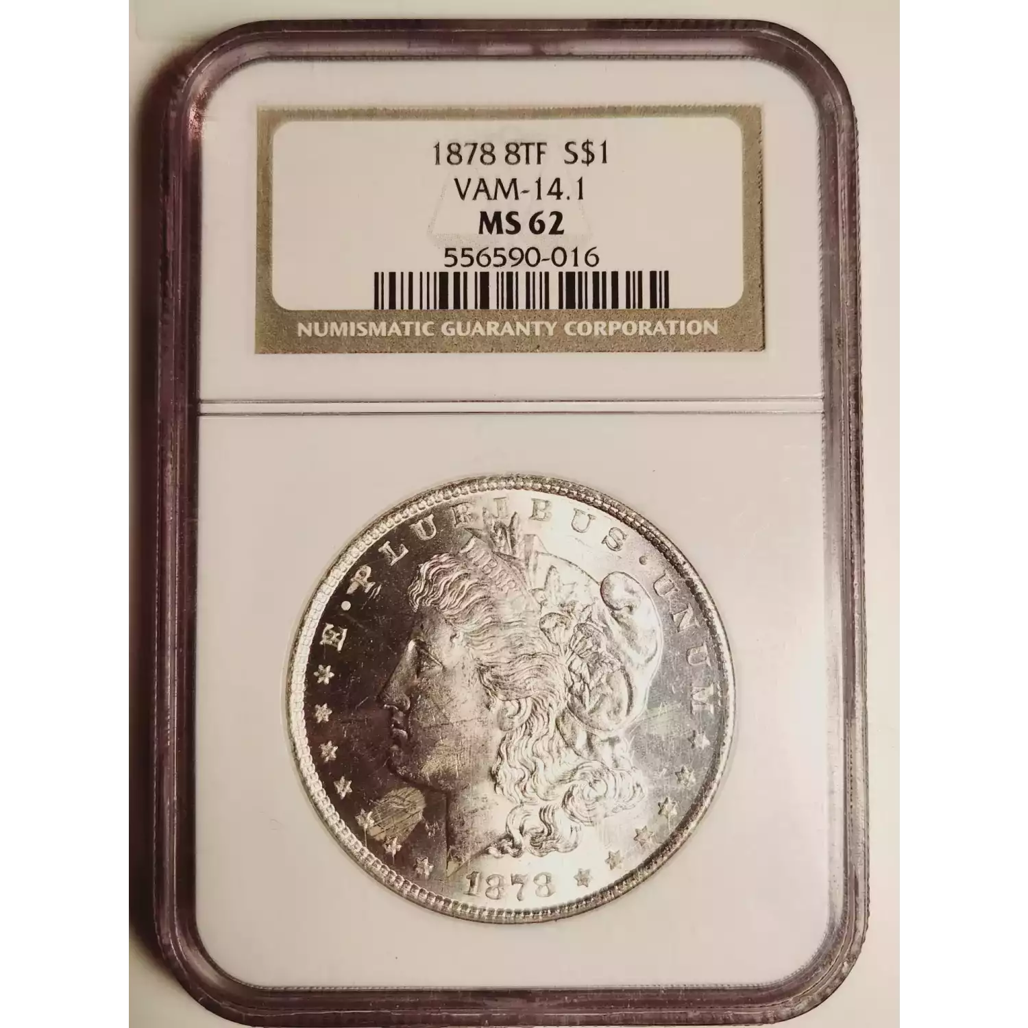 1878 Morgan Silver Dollar NGC MS-62 8TF VAM-14.1 - Bob Paul Rare Coins