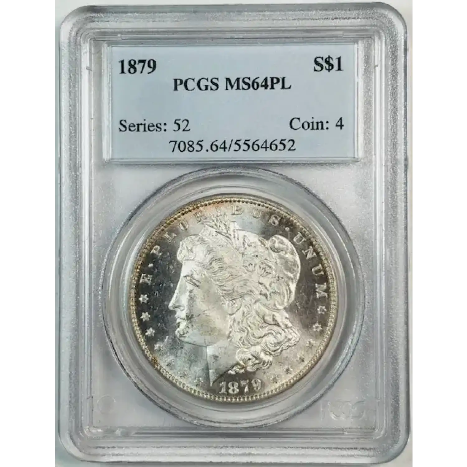 1879 Morgan Silver Dollar PCGS MS-64 PL Very Low Pop Coin! White - Bob ...