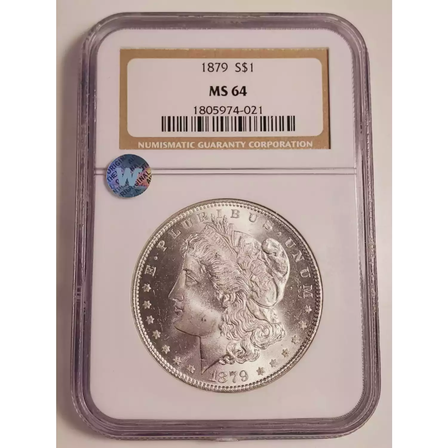 1879 Morgan Silver Dollar NGC MS-64 (Lots of Luster) Sight White - Bob ...