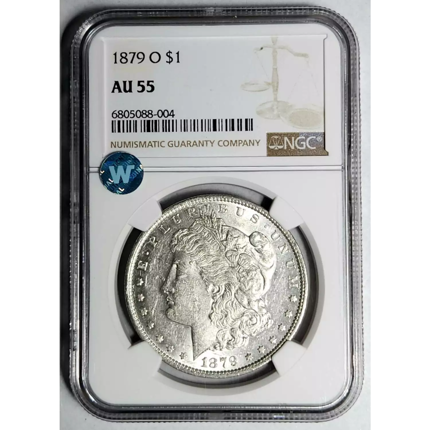1879-O Morgan Silver Dollar NGC AU-55 Sight White - Bob Paul Rare Coins