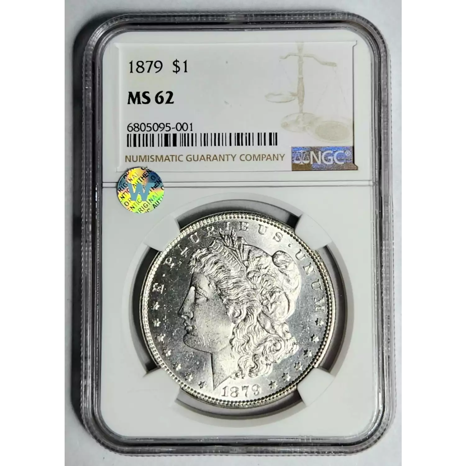 1879 Morgan Silver Dollar NGC MS-62 Sight White - Bob Paul Rare Coins