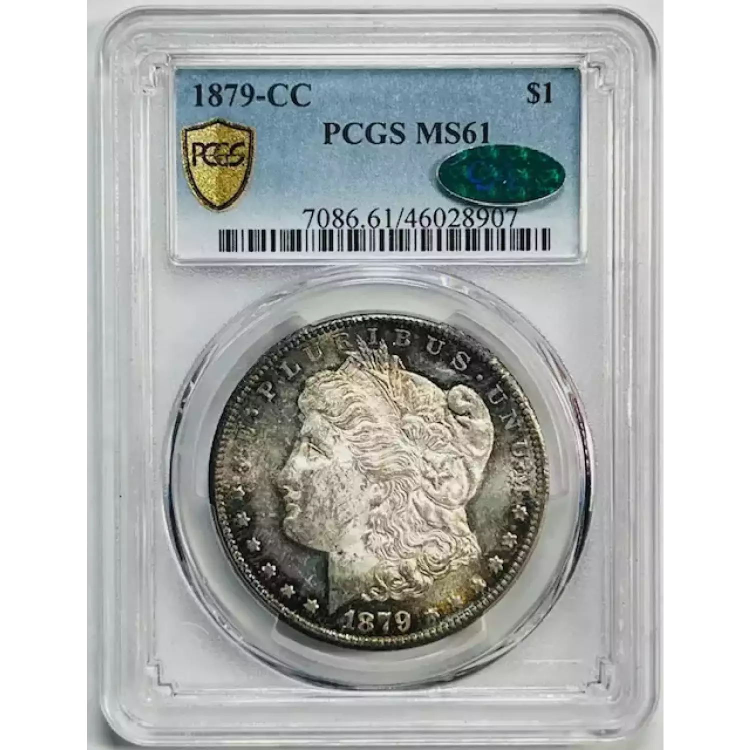 1879-CC Morgan Silver Dollar PCGS MS-61 Pretty Toning! CAC - Bob Paul ...