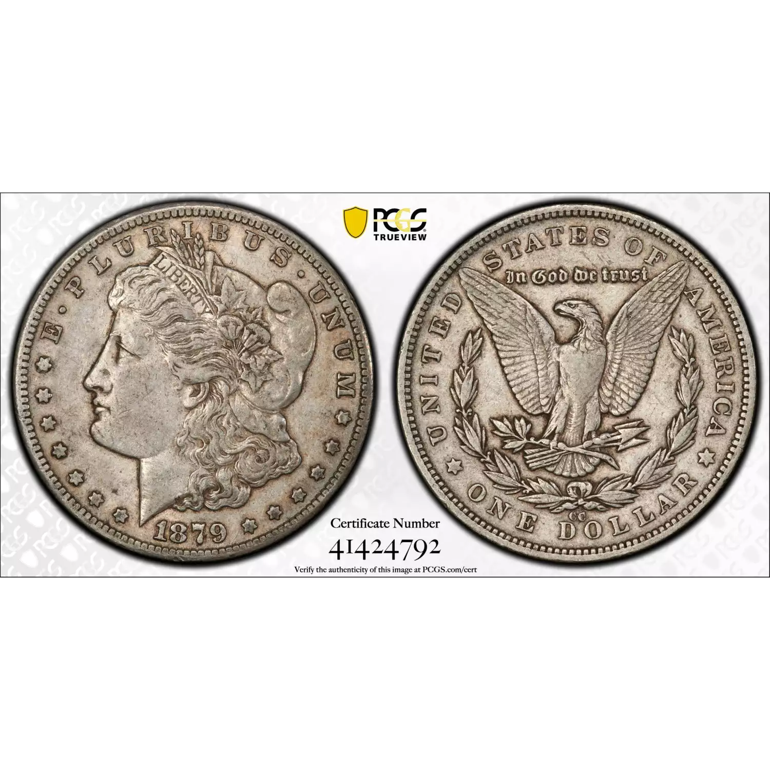 1879-CC Morgan Silver Dollar PCGS XF-45 Capped Die CAC - Bob Paul Rare ...