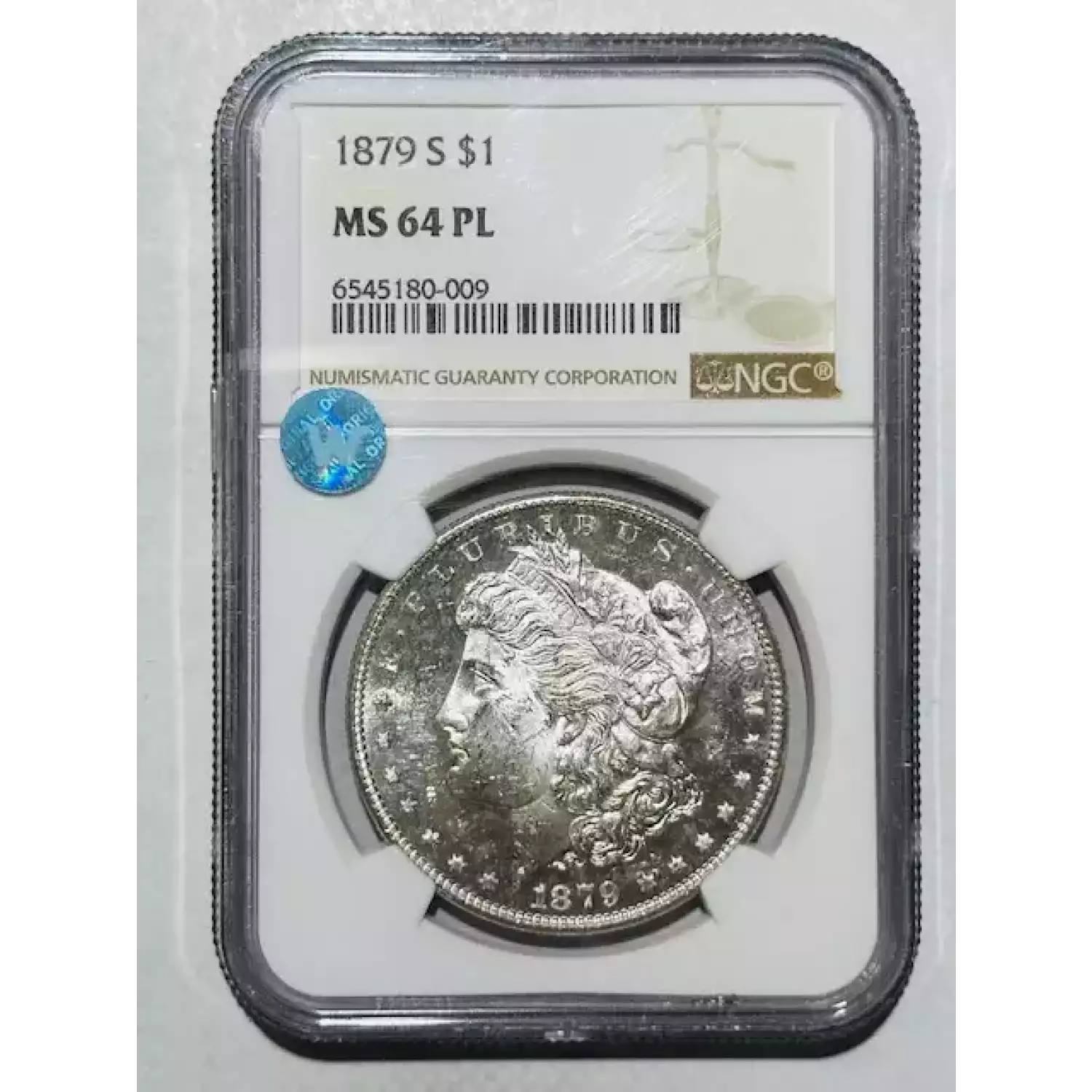1879-S Morgan Silver Dollar NGC MS-64 PL Looks DMPL! Sight White - Bob Paul Rare Coins