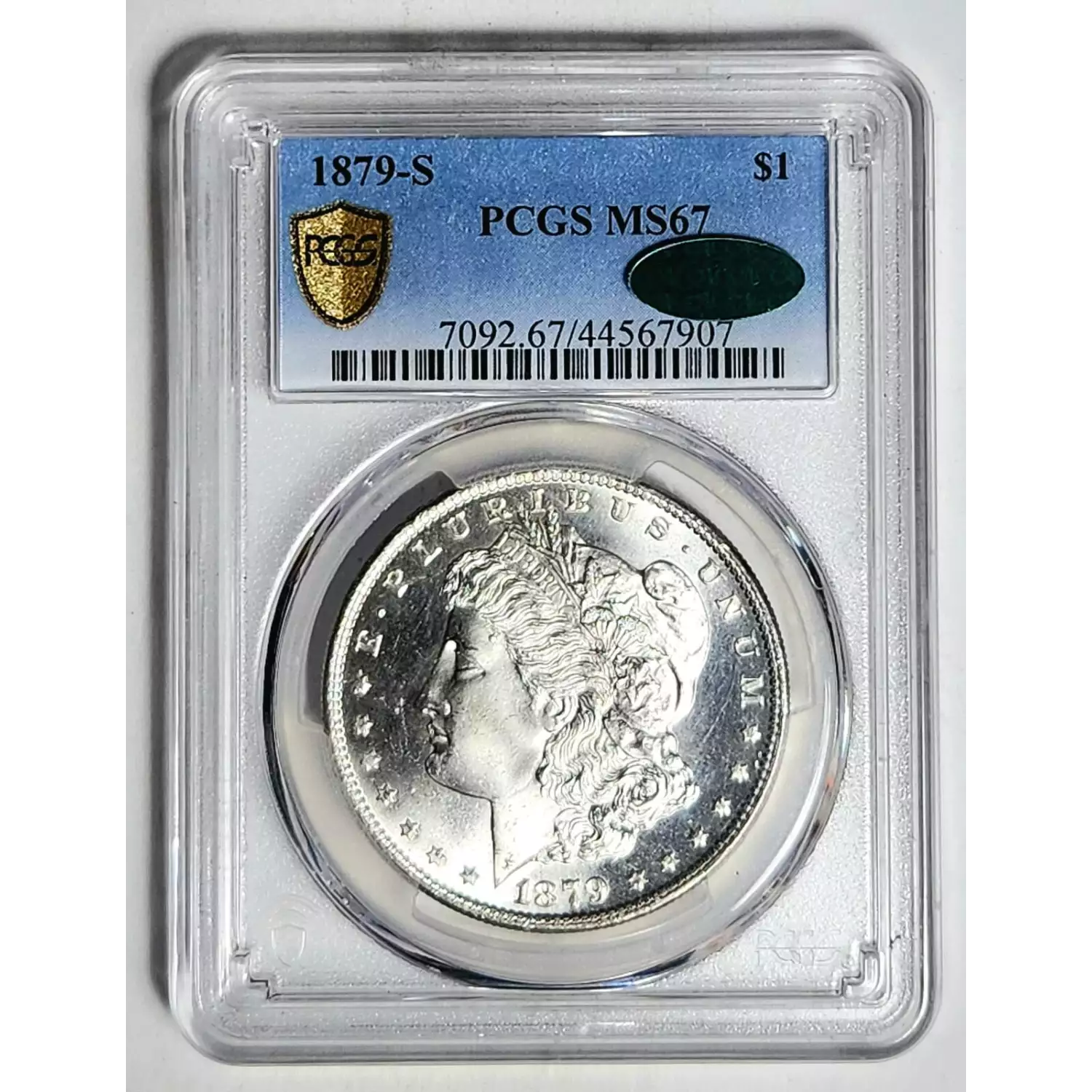 1879-S Morgan Silver Dollar PCGS MS-67 CAC - Bob Paul Rare Coins